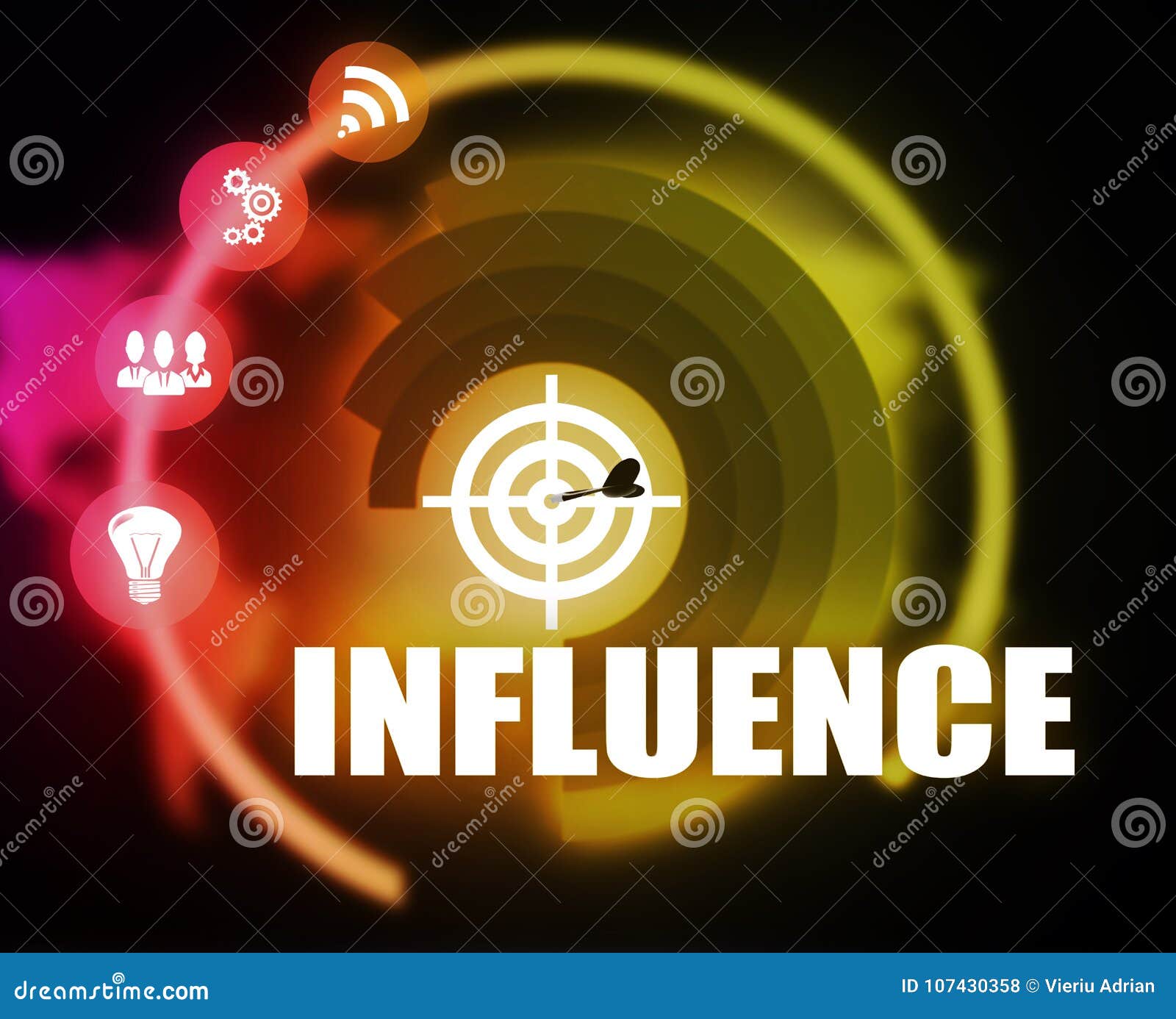 Influence Concept Plan Graphic Stock Photo - Image of marketing ...