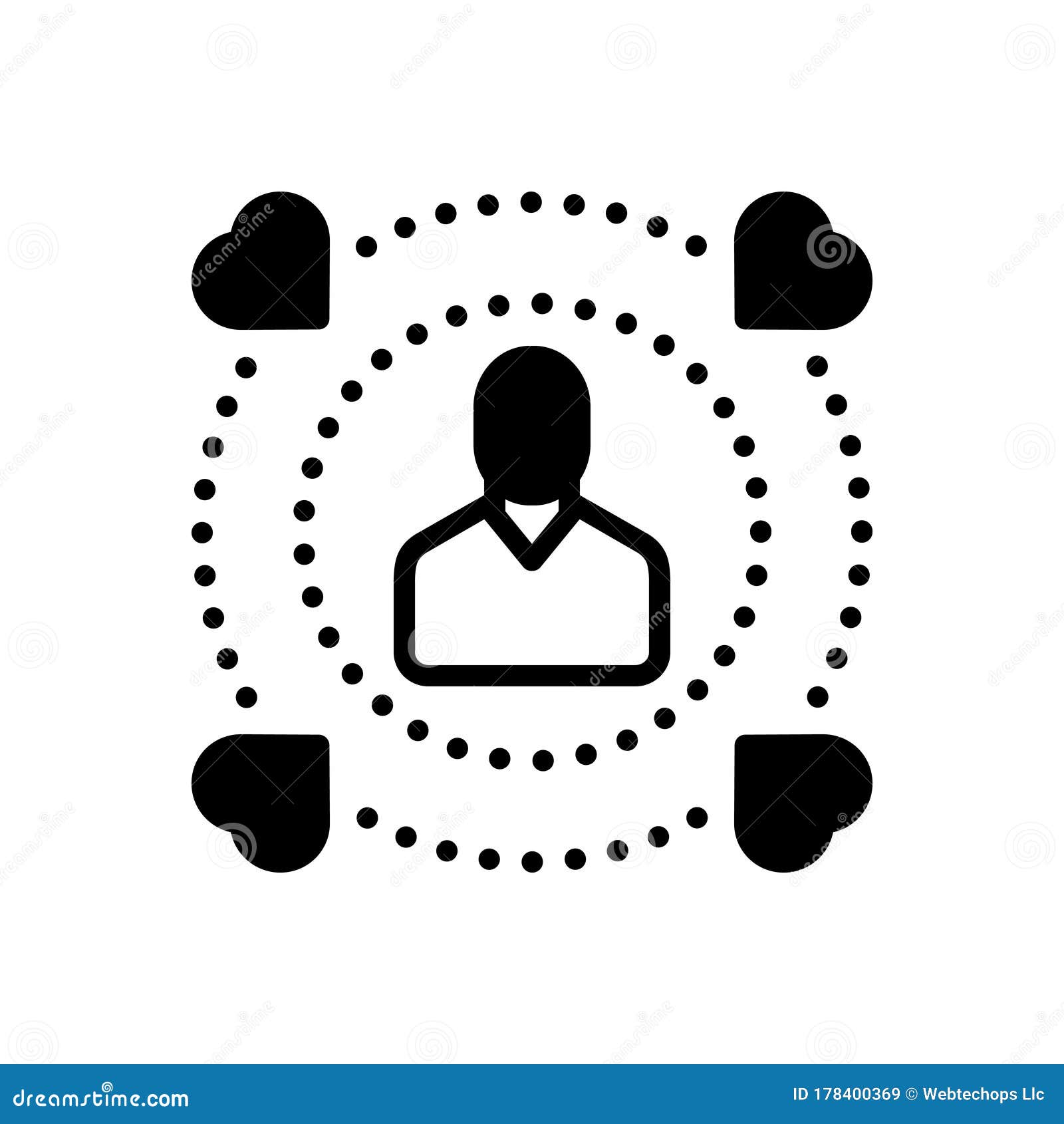 Black Solid Icon for Influence, Affect and Impact Stock Vector ...