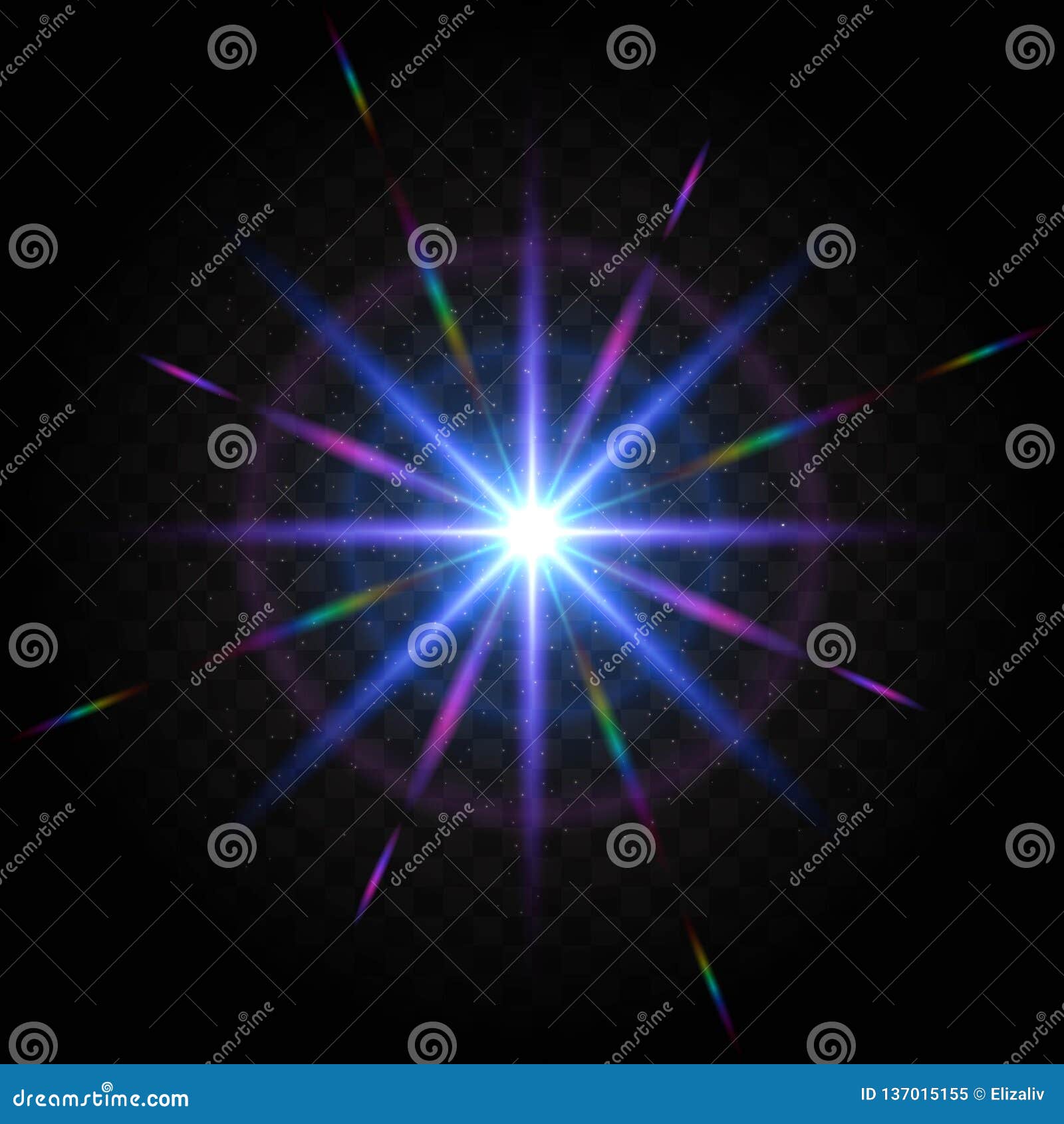 Influence of Particle, Bright Lighting Effects Stock Vector ...