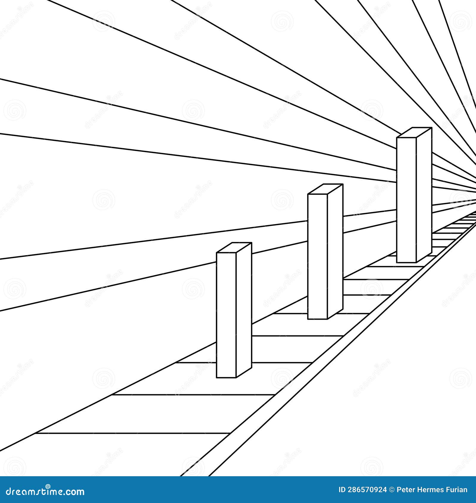 Influence of Perspective on Columns, Ponzo Geometrical Optical Illusion ...