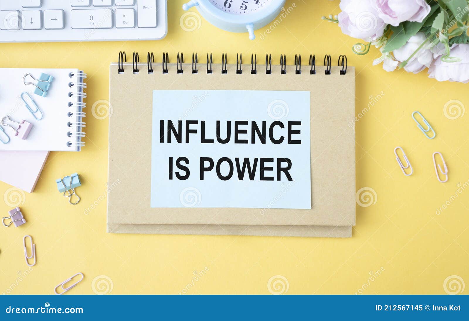 Influence is Power Write on Sticky Notes Isolated Stock Image - Image ...