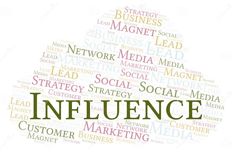 Influence word cloud stock illustration. Illustration of card - 138091171