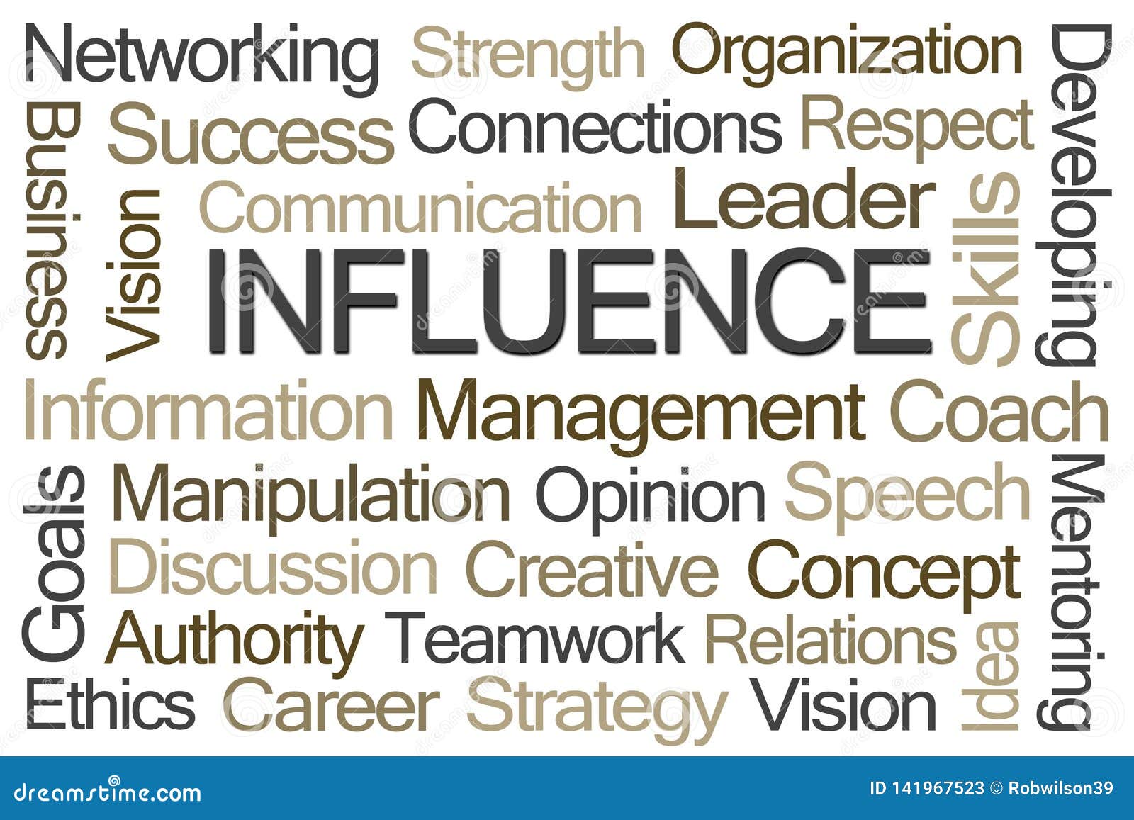 Influence Word Connecting People Group Target Customer Market Royalty ...