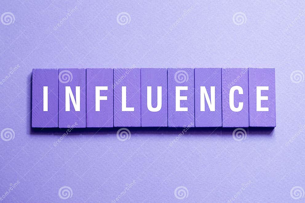 Influence - Word Concept on Building Blocks, Text Stock Photo - Image ...