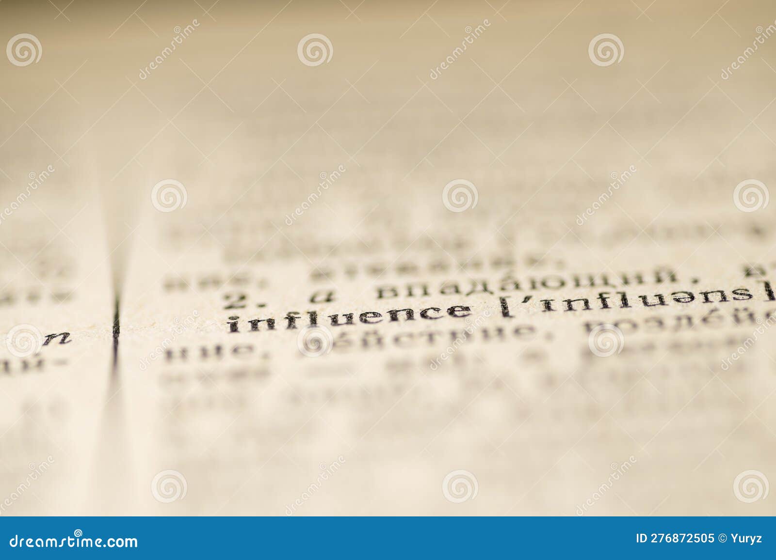 Influence word dictionary stock image. Image of power - 276872505