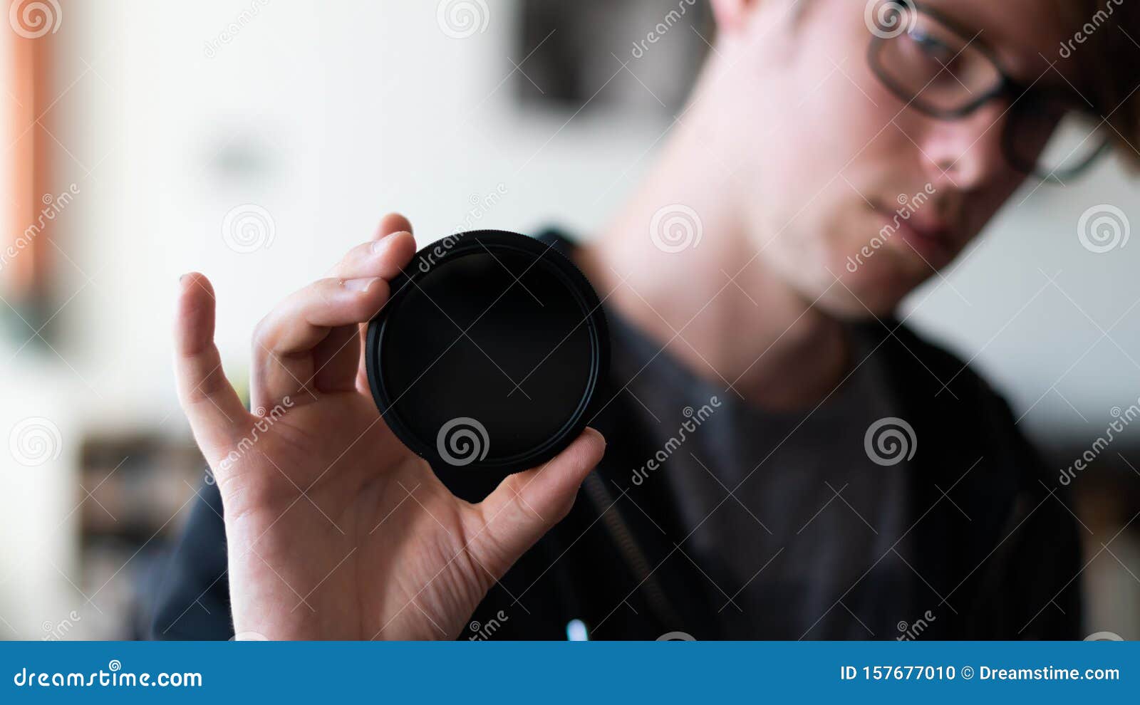 Photography Influencer Holding a Camera Filter Stock Photo - Image of ...