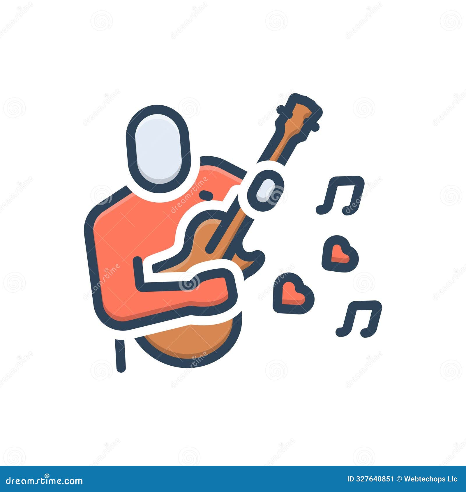 Color Illustration Icon for Influencer, Rockstar and Musical Stock ...