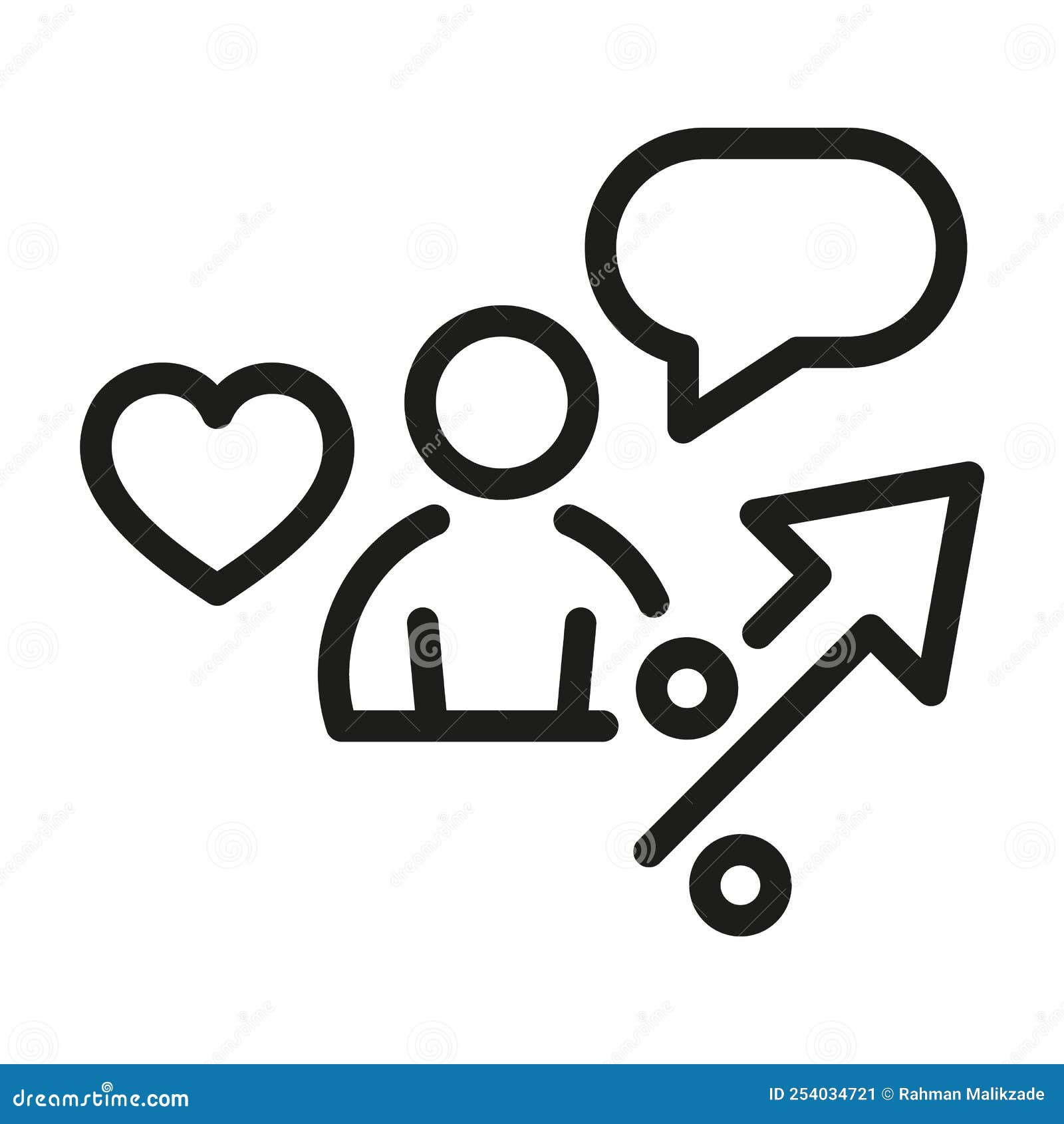 Influencer Line Icon. Outline Influencer or Blogger Vector Illustration ...