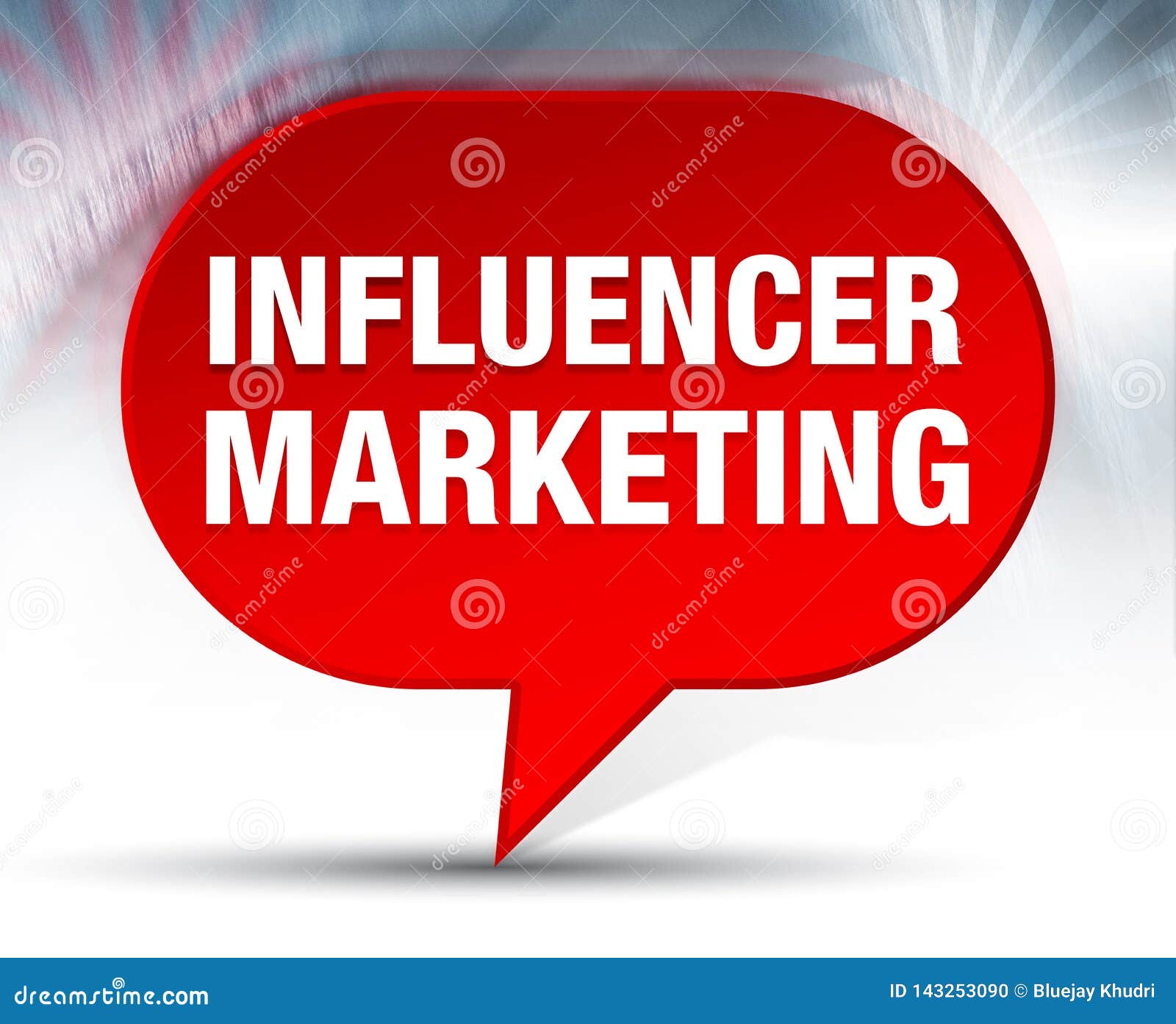 Influencer Marketing Red Bubble Background Stock Illustration ...