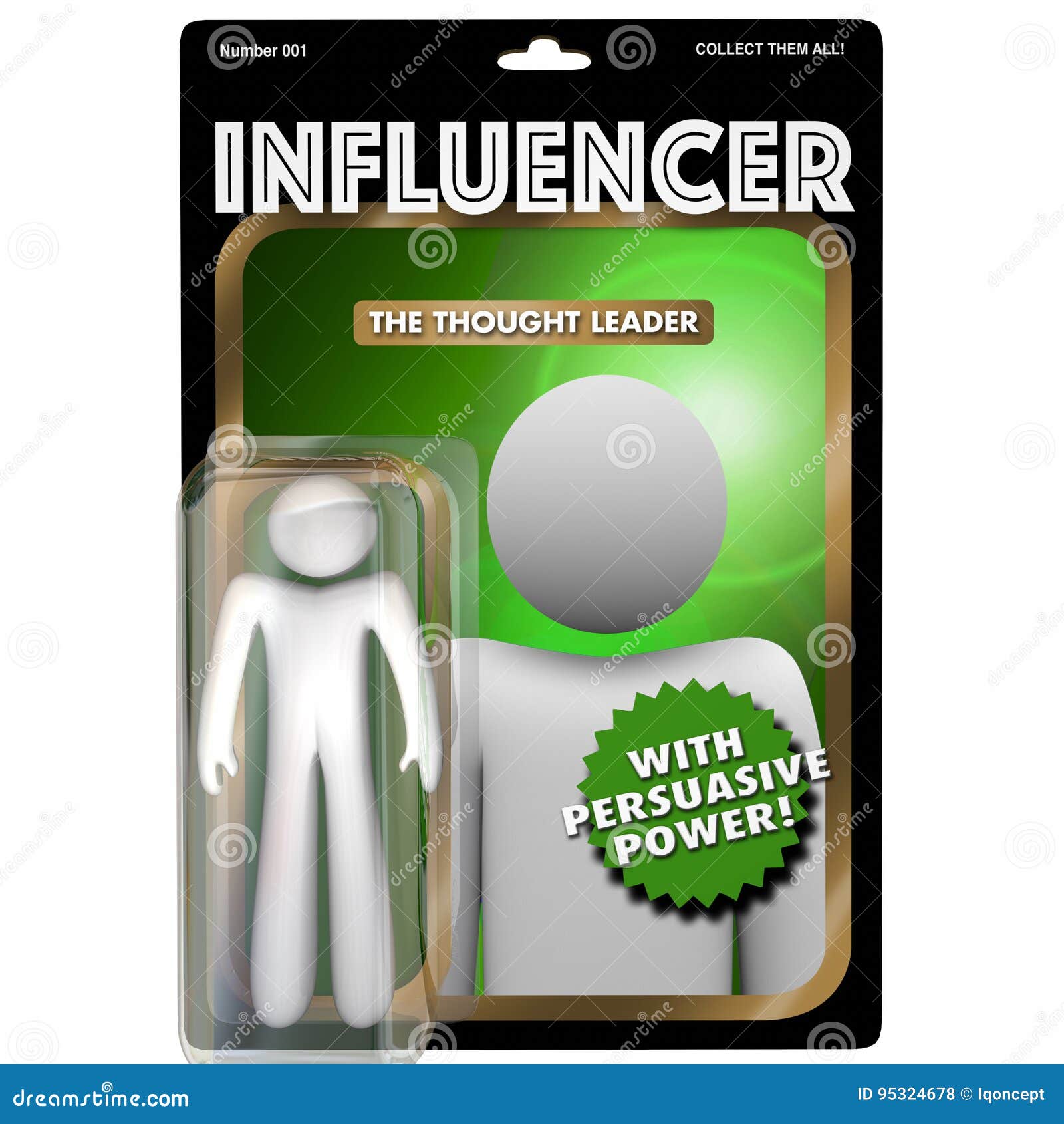 Influencer Person Influential Customer Action Figure 3d Illustra ...
