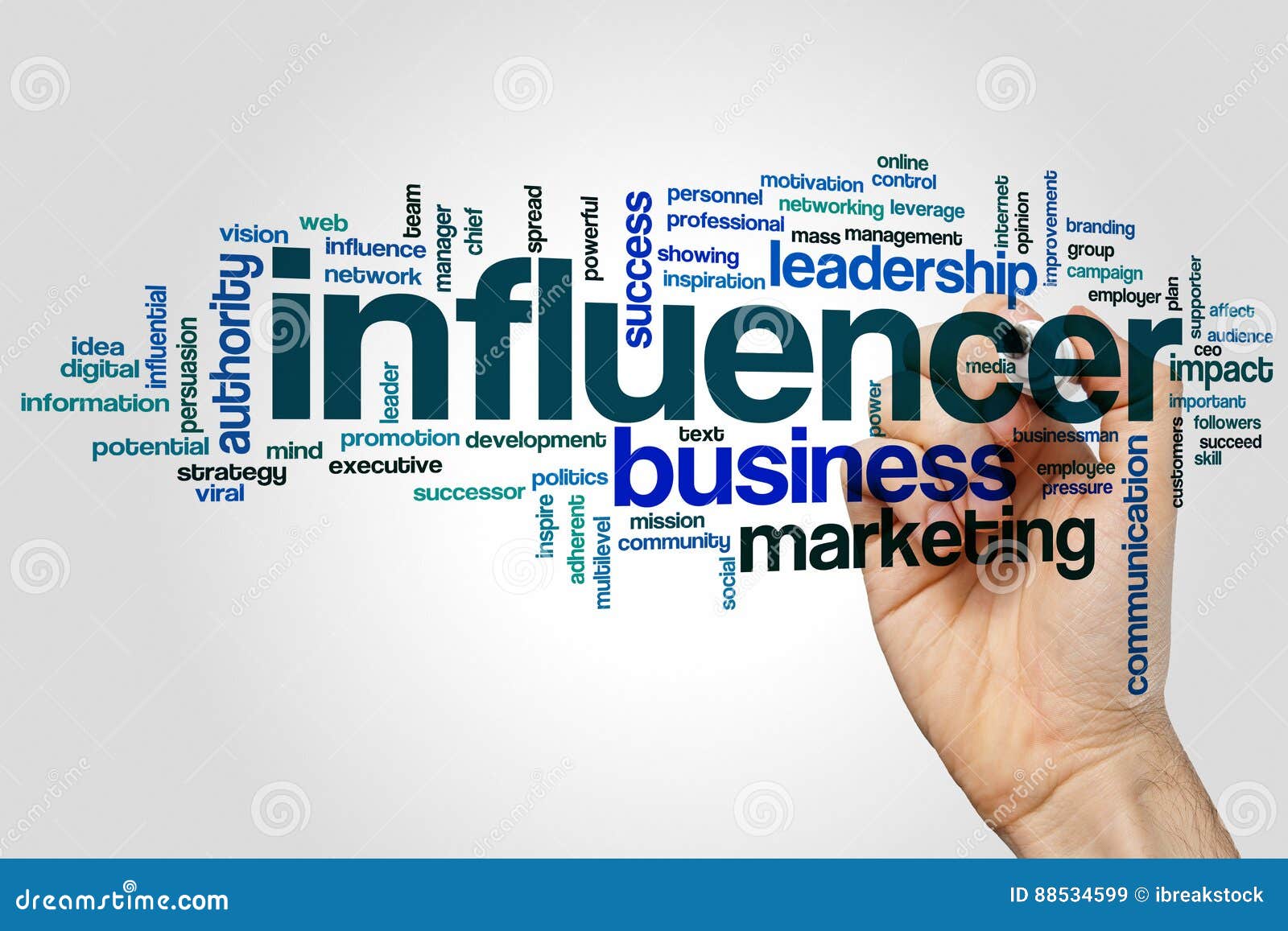 Influencer Word Cloud Concept Stock Image - Image of motivation, chief ...