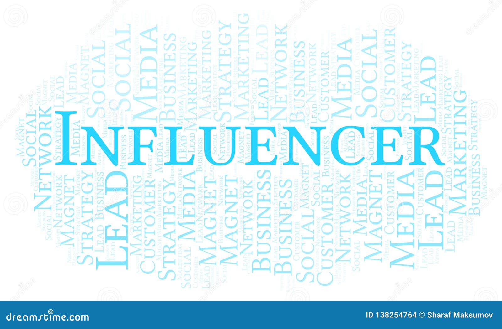 Influencer word cloud stock illustration. Illustration of customer ...