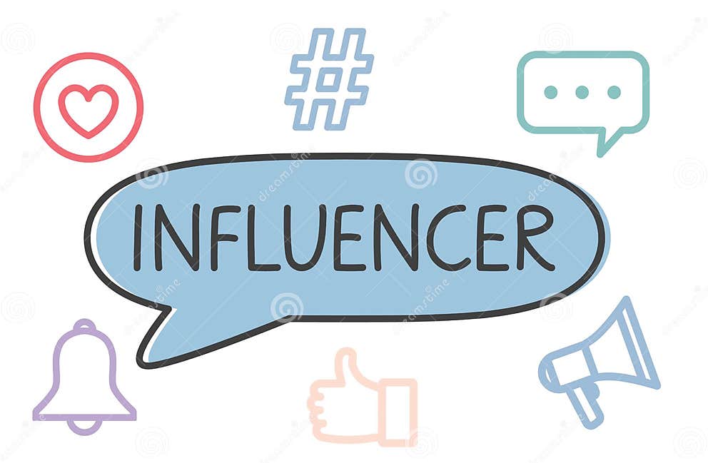 Influencer Word Written in Speech Bubble Stock Vector - Illustration of ...