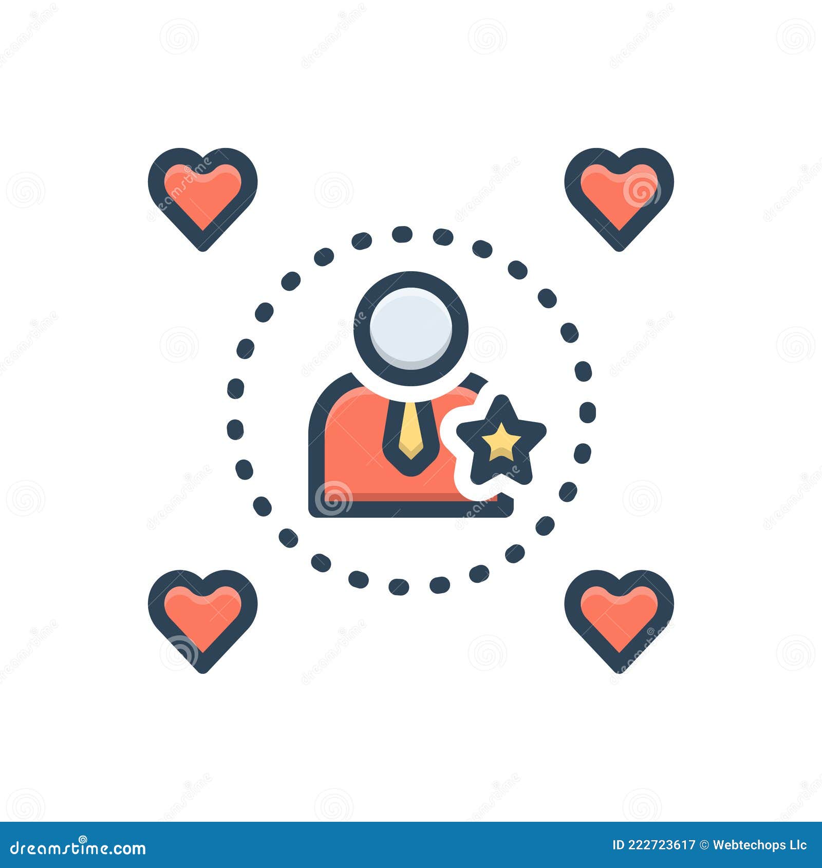 Color Illustration Icon for Influencers, Impressive and Influential ...