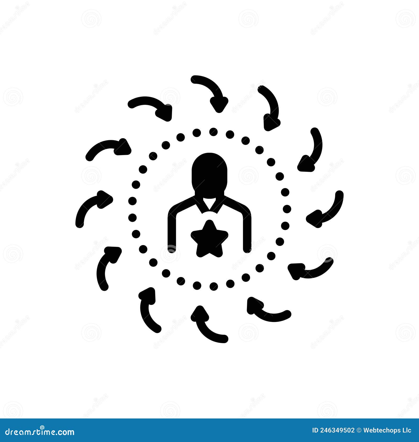 Black Solid Icon for Influences, Effect and Impact Stock Vector ...