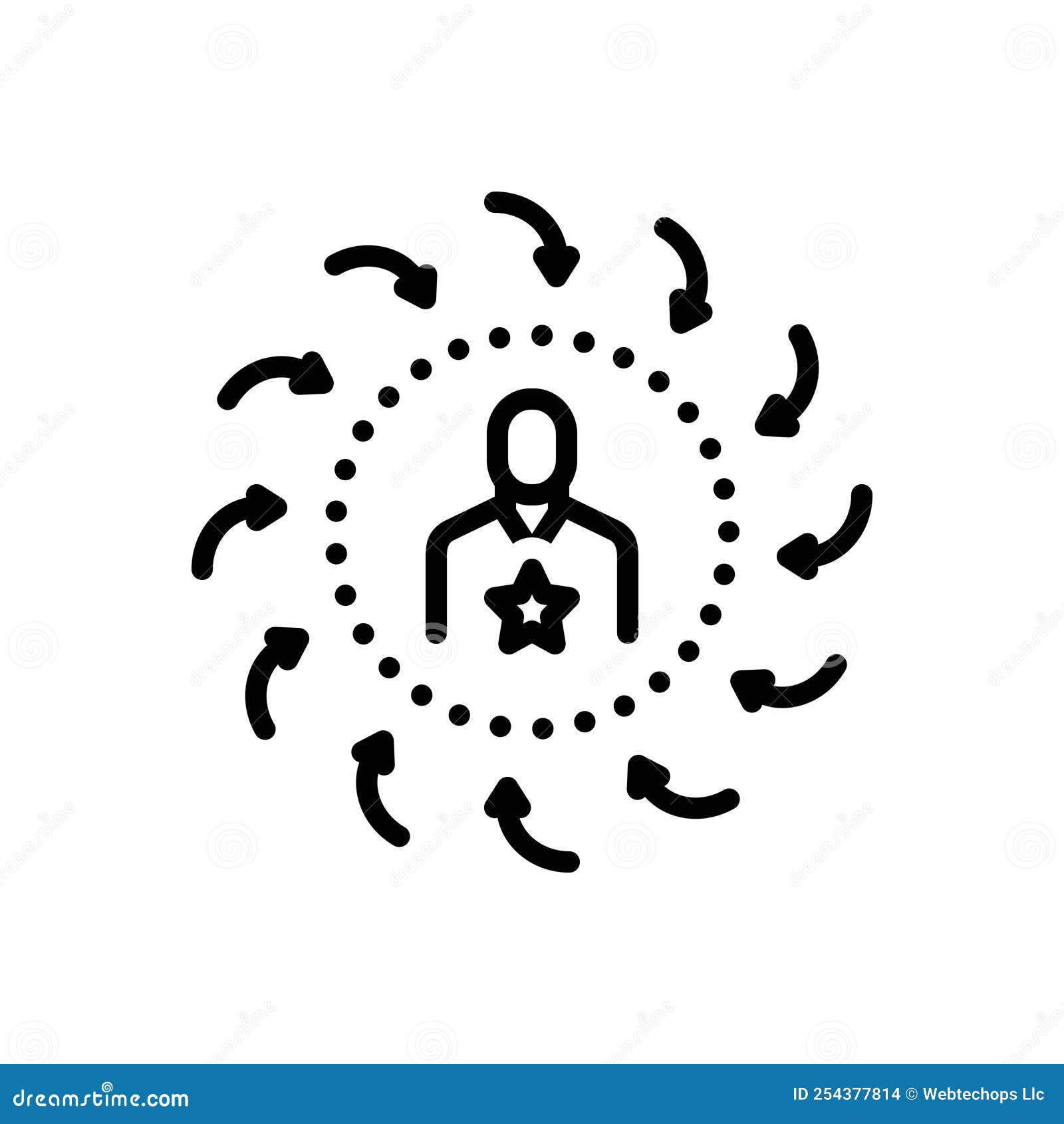 Mix Icon For Influences, Effect And Impact Cartoon Vector ...