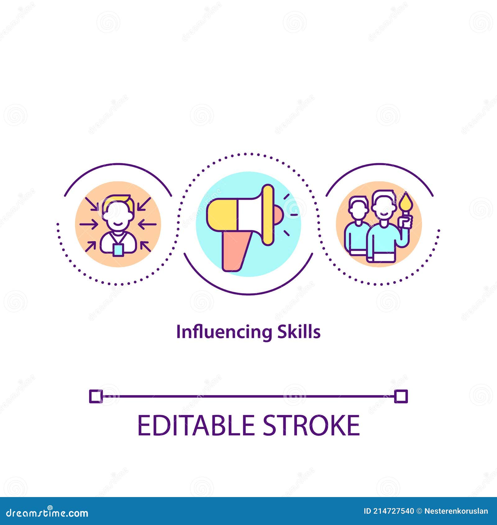 Influencing Skills Concept Icon Stock Vector - Illustration of ...