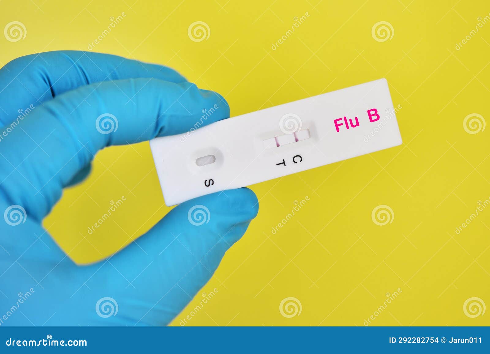 Influenza B Virus Positive Result Stock Photo - Image of cassette ...
