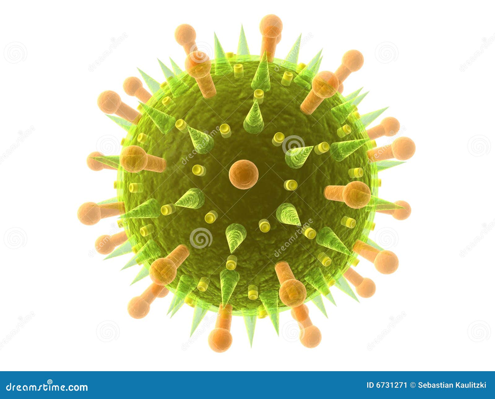 Influenza virus stock illustration. Illustration of cell - 6731271