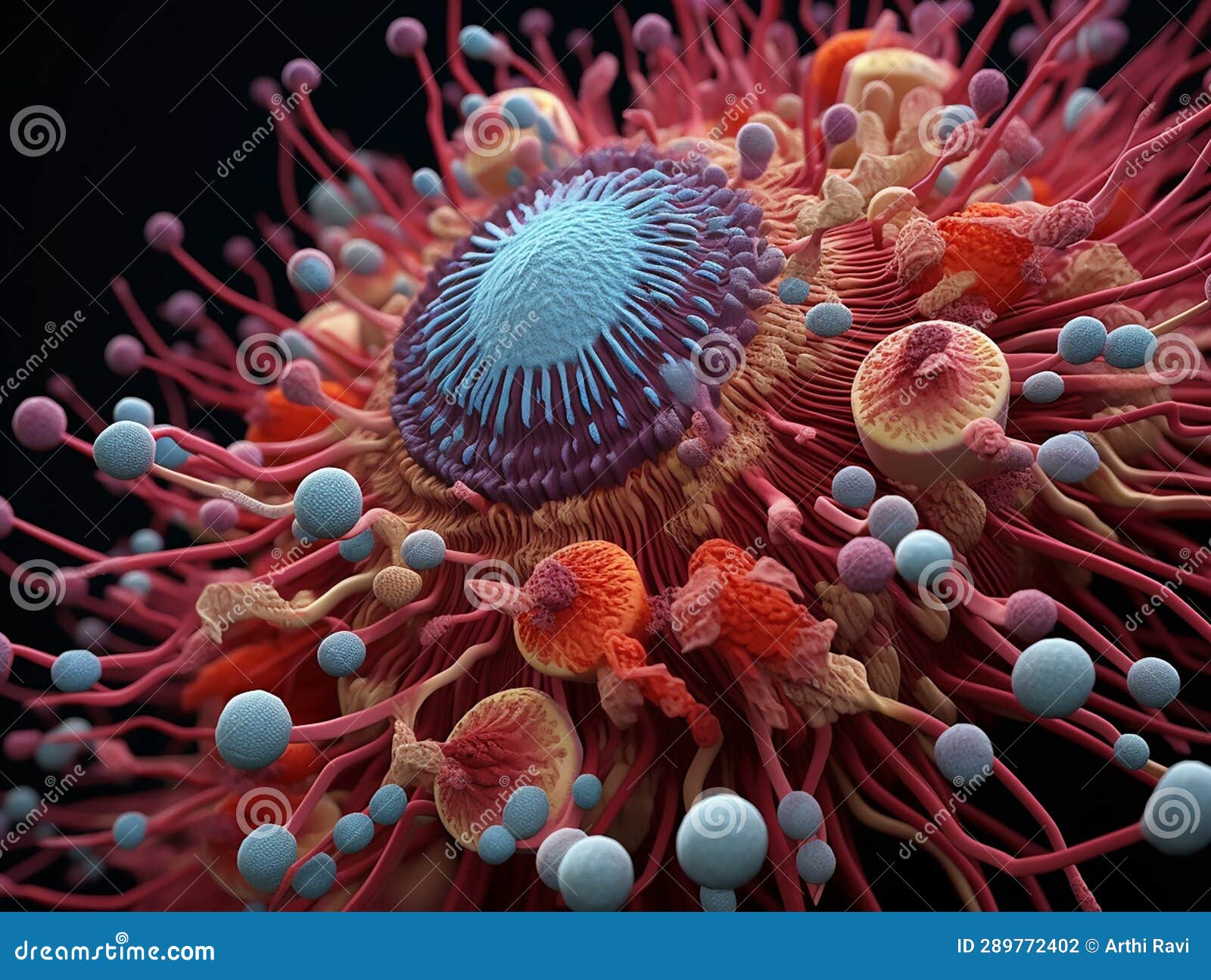 Influenza a Virus Microscopic View Stock Illustration - Illustration of ...