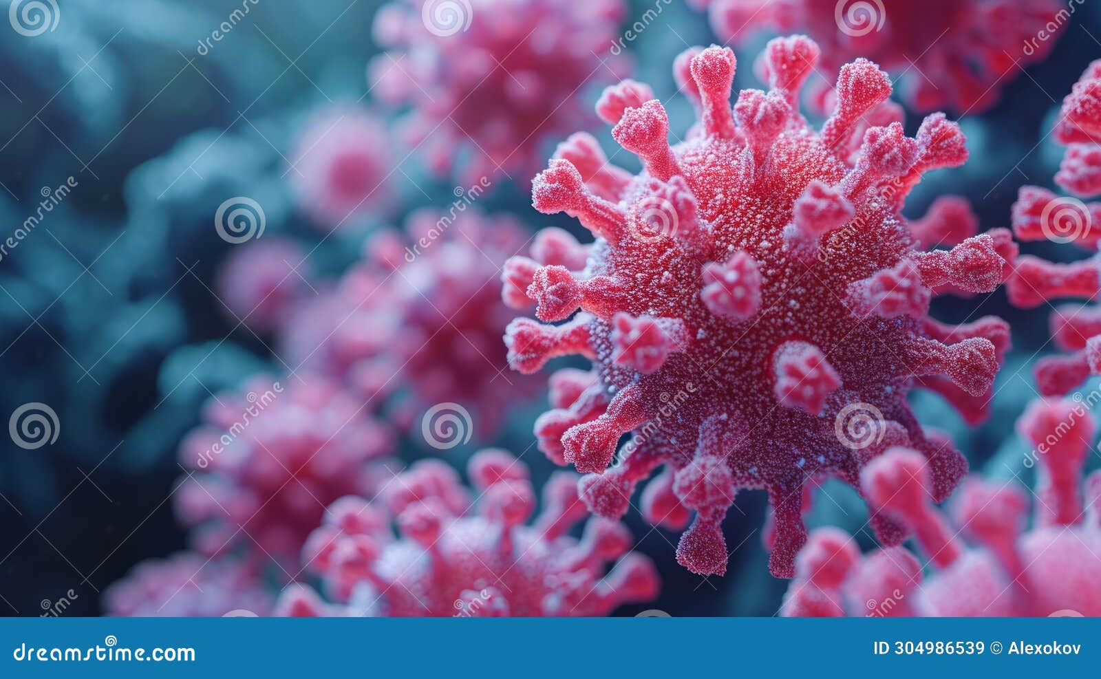 Influenza Virus Under a Microscope AI Generated Stock Illustration ...