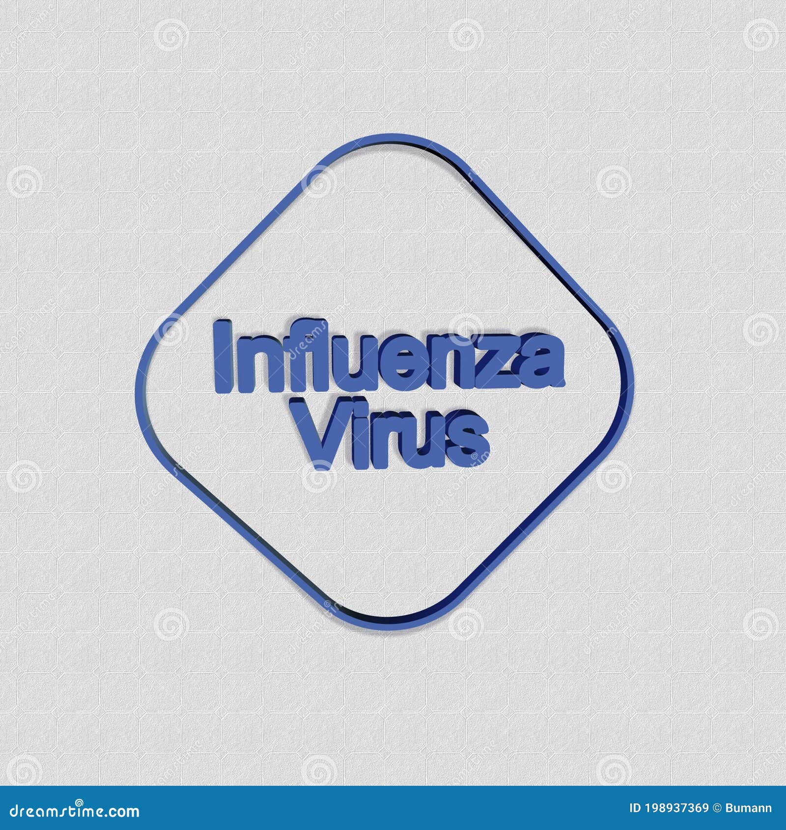 Influenza Virus - Word or Text As 3D Illustration, 3D Rendering Stock ...