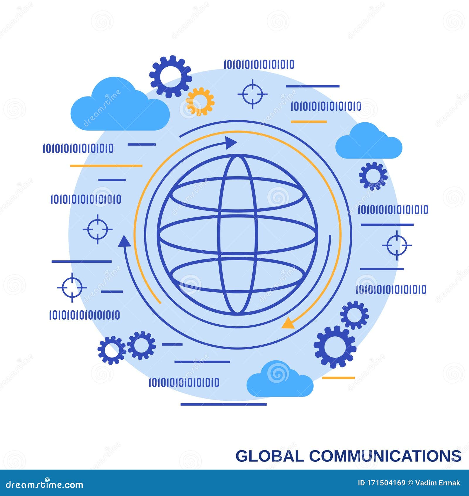 Global Communications Vector Concept Illustration Stock Vector ...