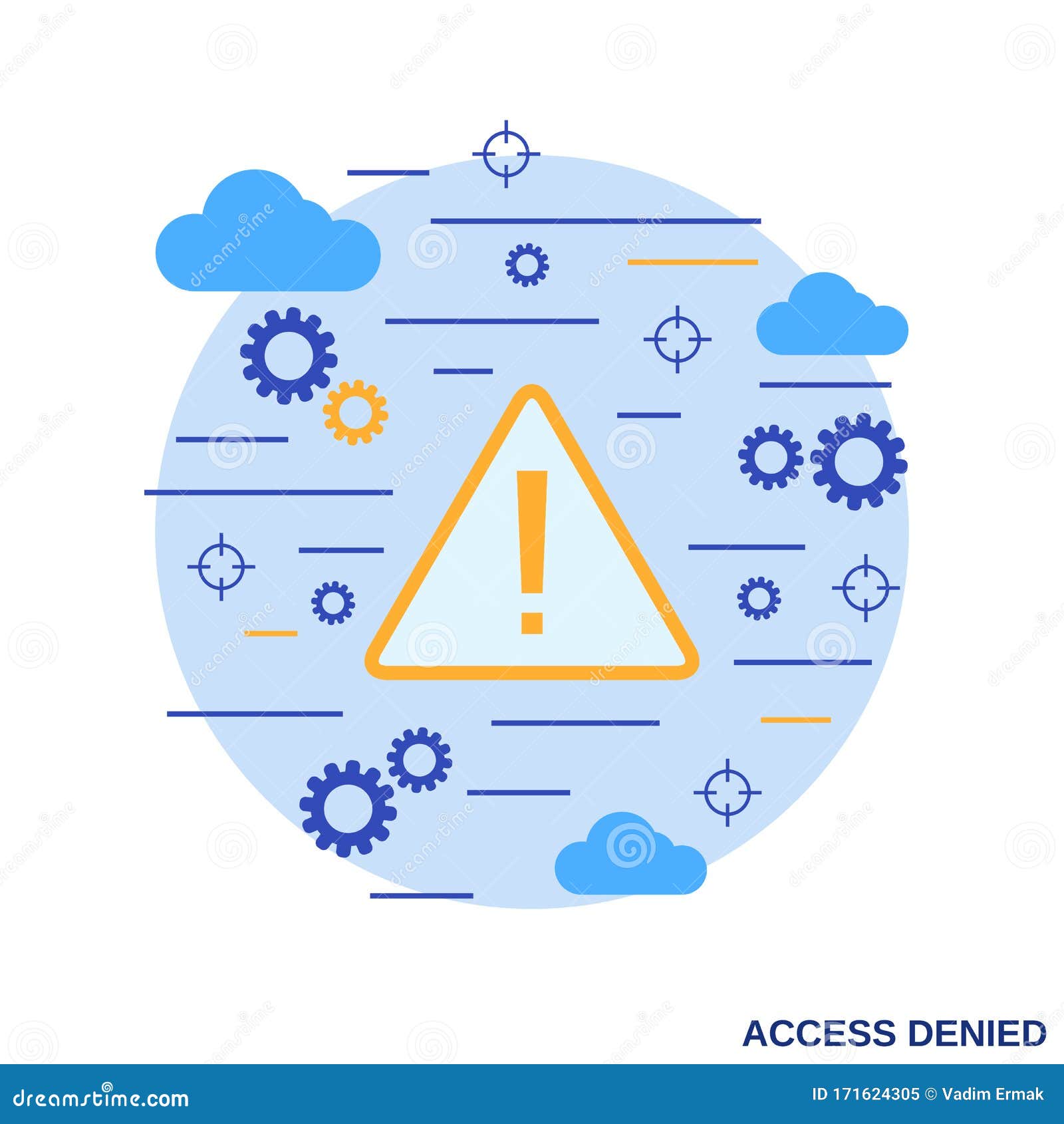 Access Denied Vector Concept Illustration Stock Vector - Illustration ...
