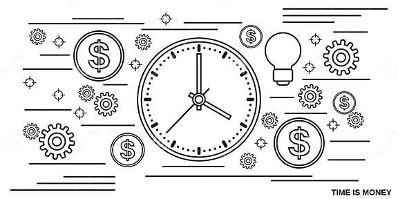 Time is Money Vector Concept Stock Vector - Illustration of finance ...
