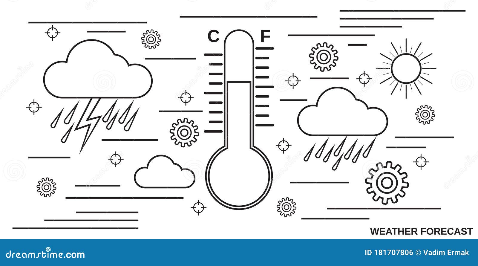 Weather Forecast Vector Concept Stock Vector - Illustration of banner ...