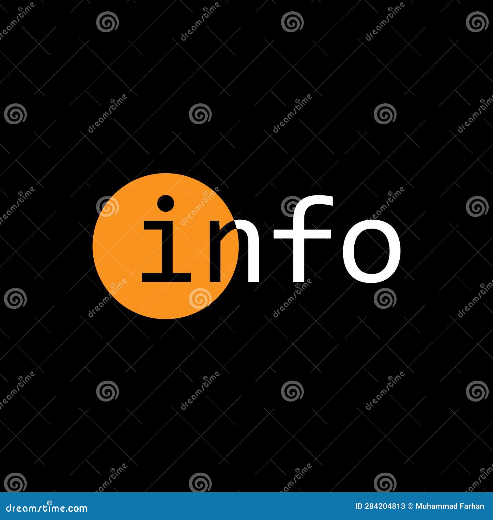 Info Wordmark Logo Graphic Design Stock Vector - Illustration of ...