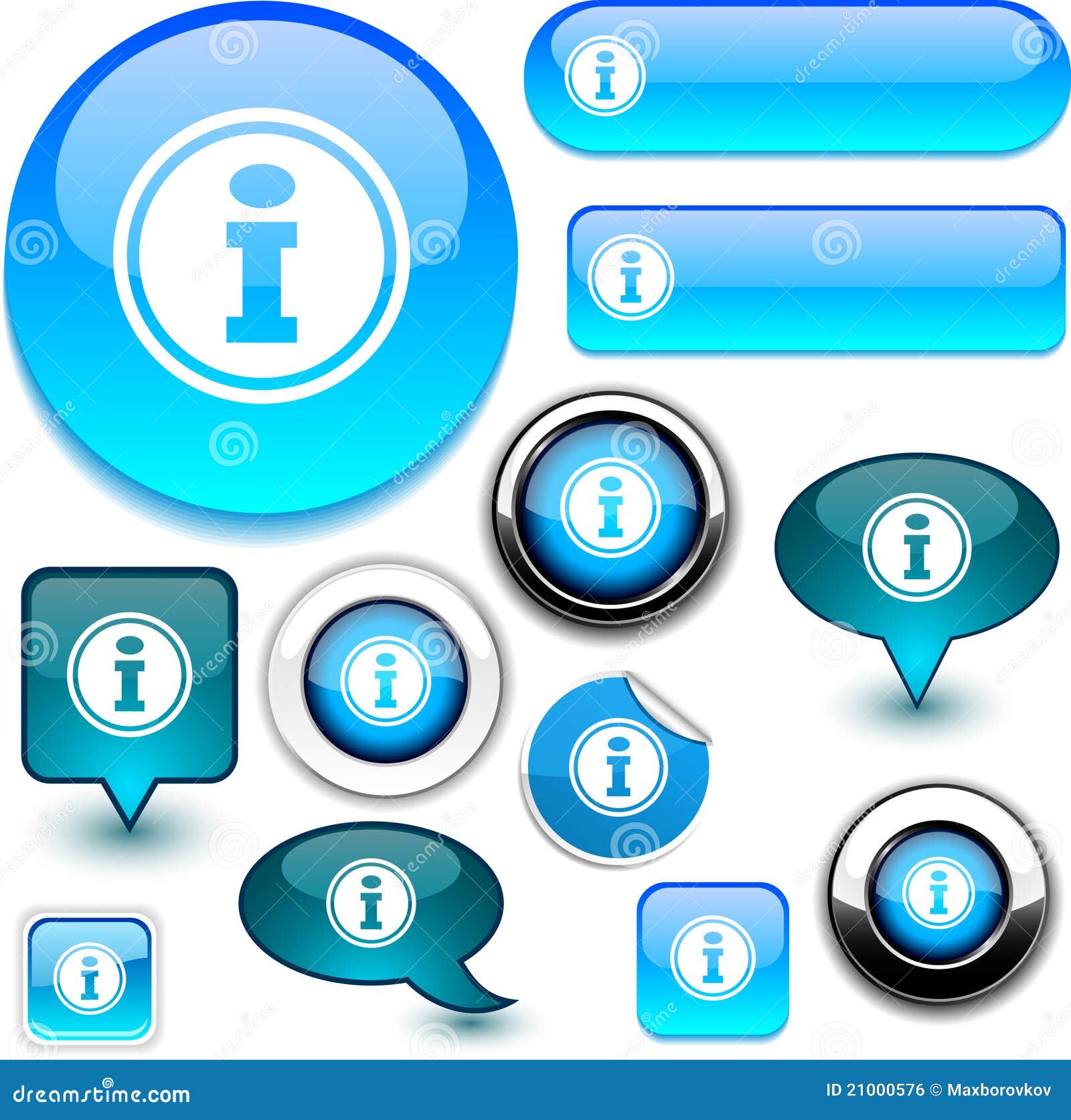 Info blue signs. stock vector. Illustration of info, badge - 21000576
