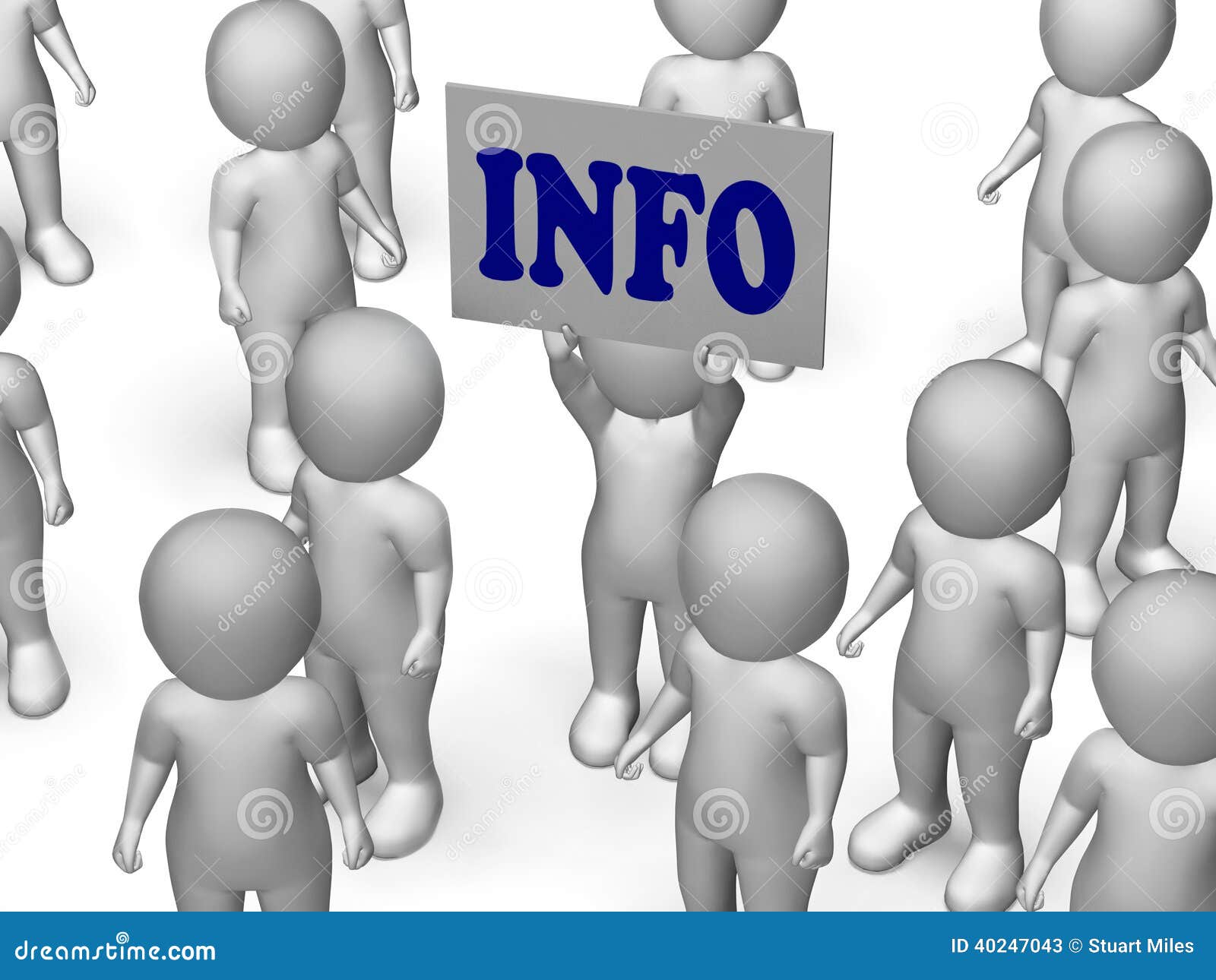 Info Board Character Means Customer Support Stock Illustration ...