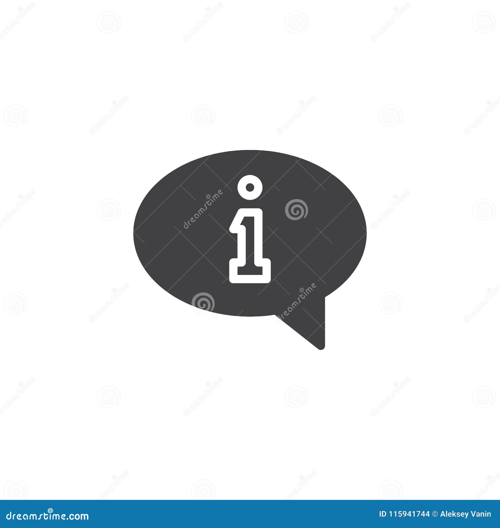 Info bubble vector icon stock vector. Illustration of filled - 115941744