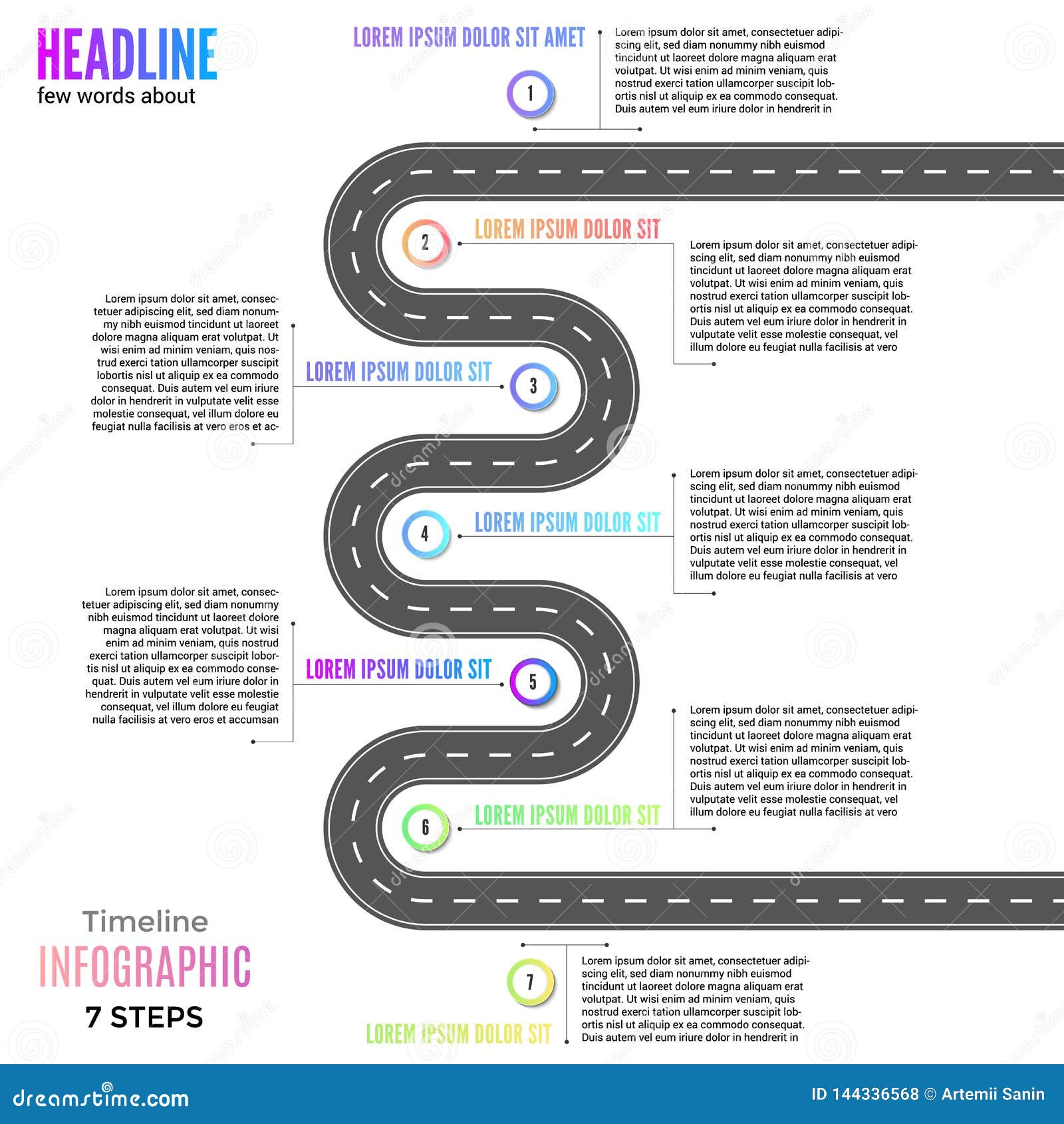 Info Business Plan Navigation Loop Map Bend Road Way Infographic ...