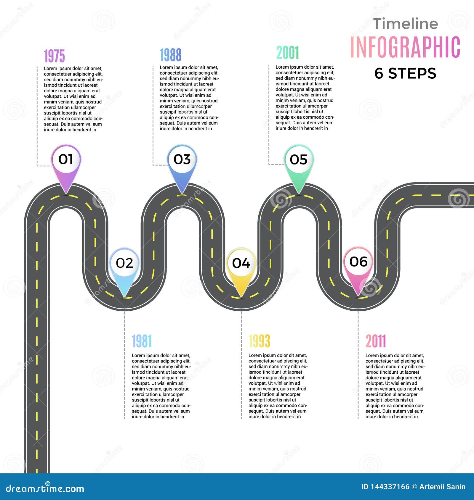 Info Business Plan Navigation Loop Map Bend Road Way Infographic ...