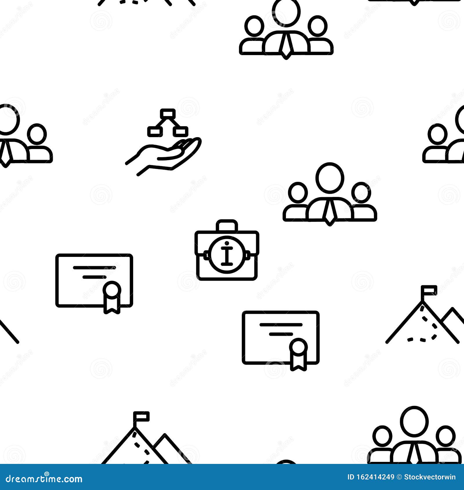 Info Business Vector Seamless Pattern Stock Vector - Illustration of ...