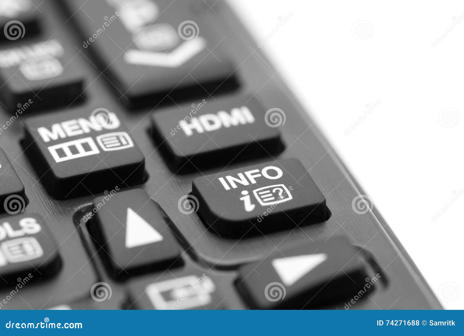 Info Button on Remote Control Stock Photo - Image of object, pushing ...