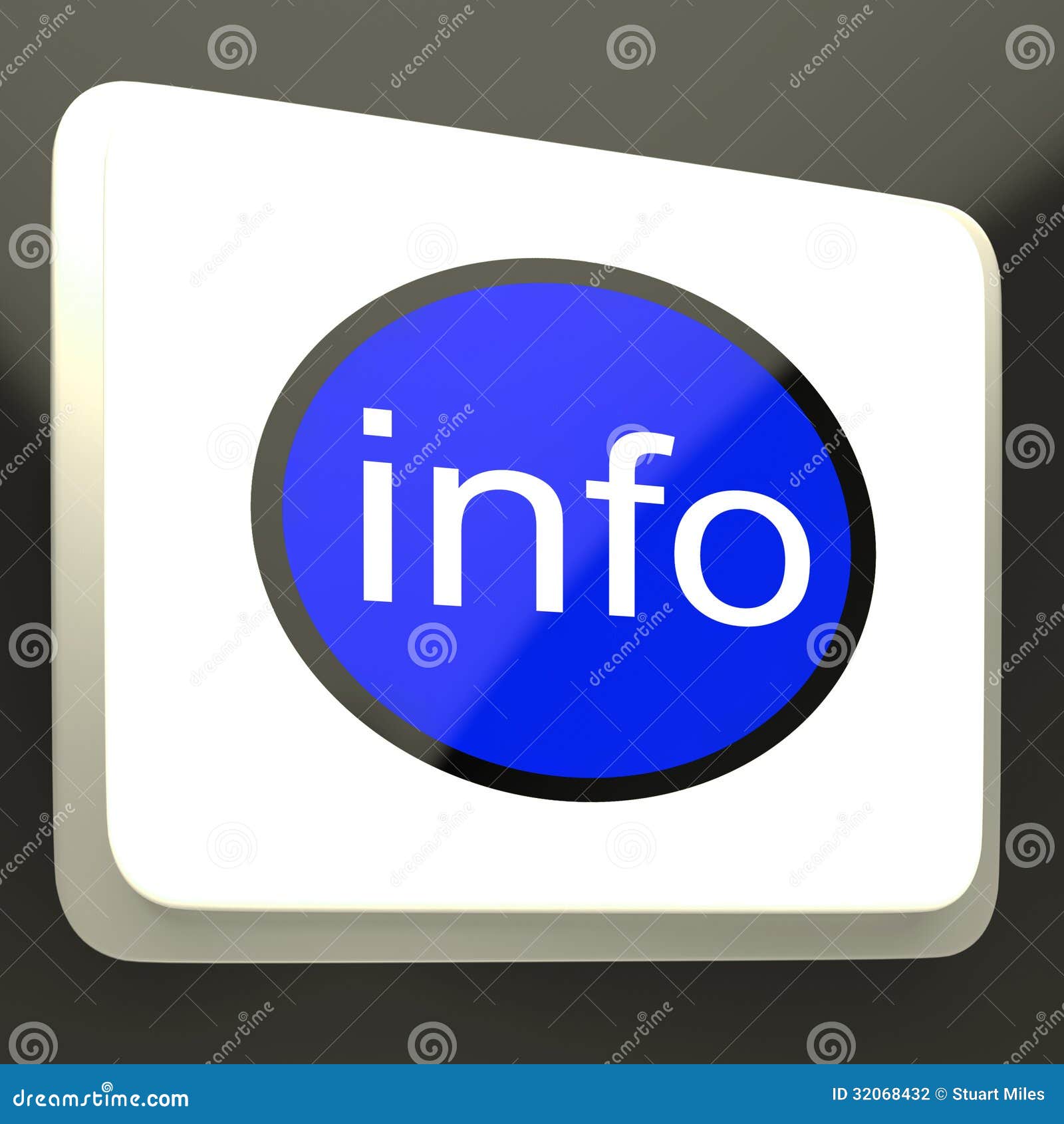 Info Button Showing Customer Service Assistance Stock Illustration ...