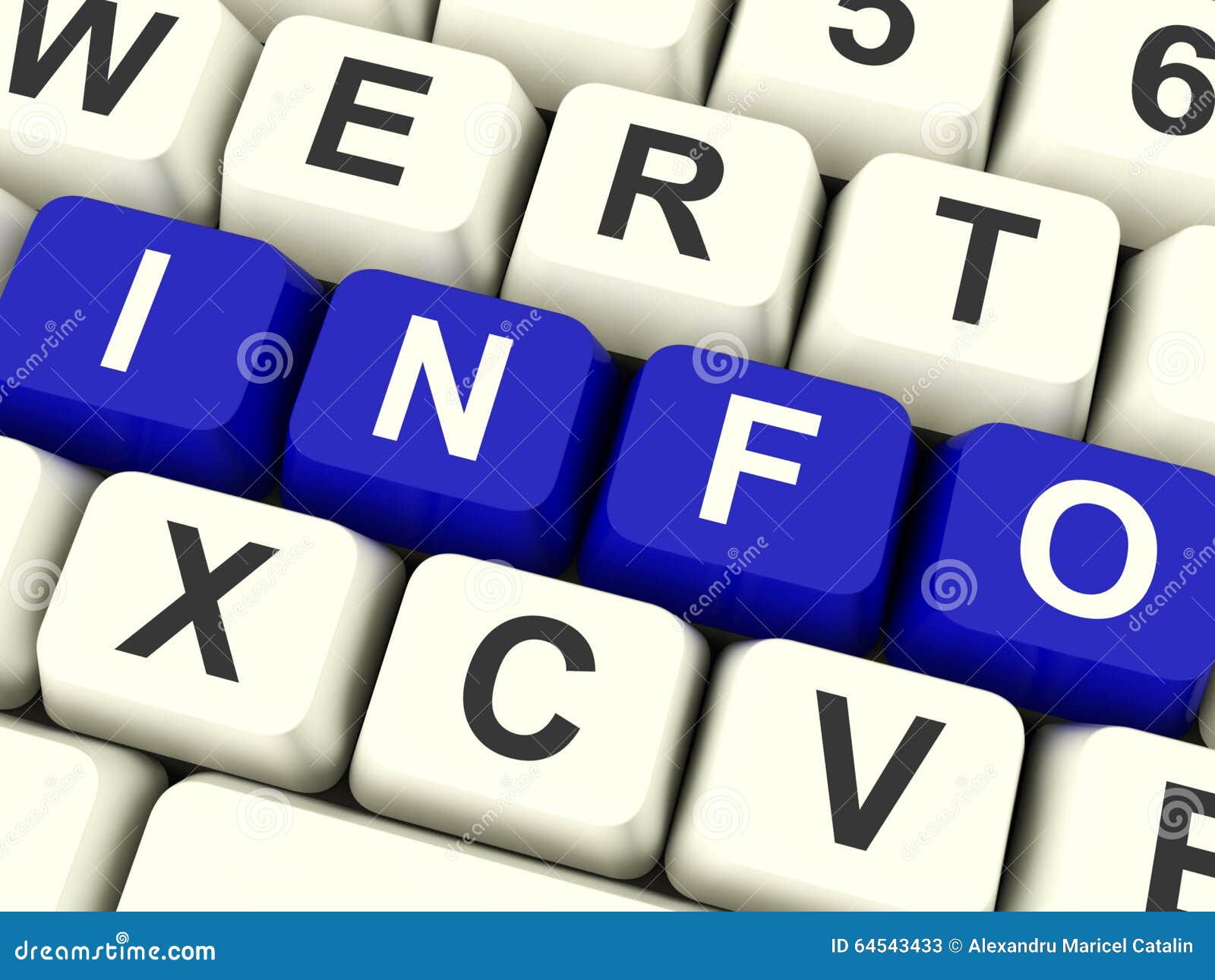 Info Computer Keys Showing Information and Support Stock Image - Image ...