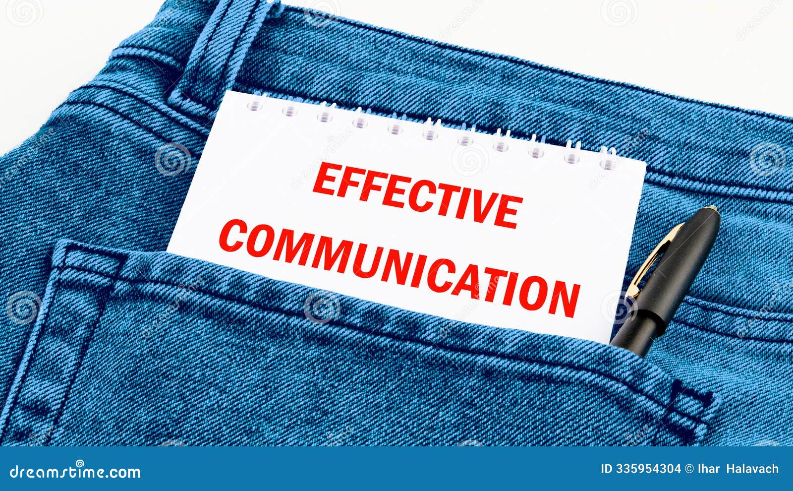 Info Concept. EFFECTIVE COMMUNICATION Words on a Notebook in Red ...