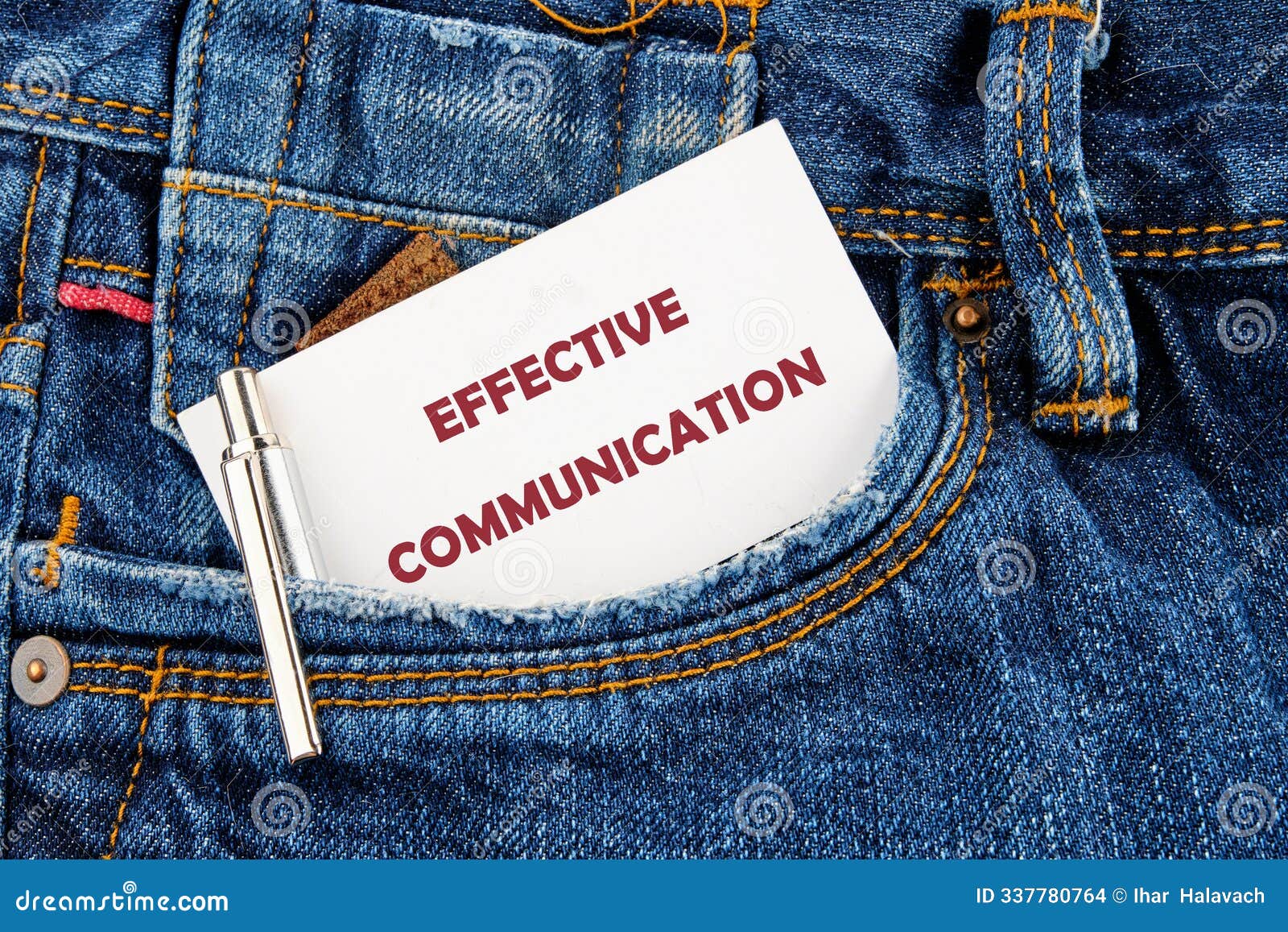 Info Concept. EFFECTIVE COMMUNICATION Words on White Card that Appeared ...