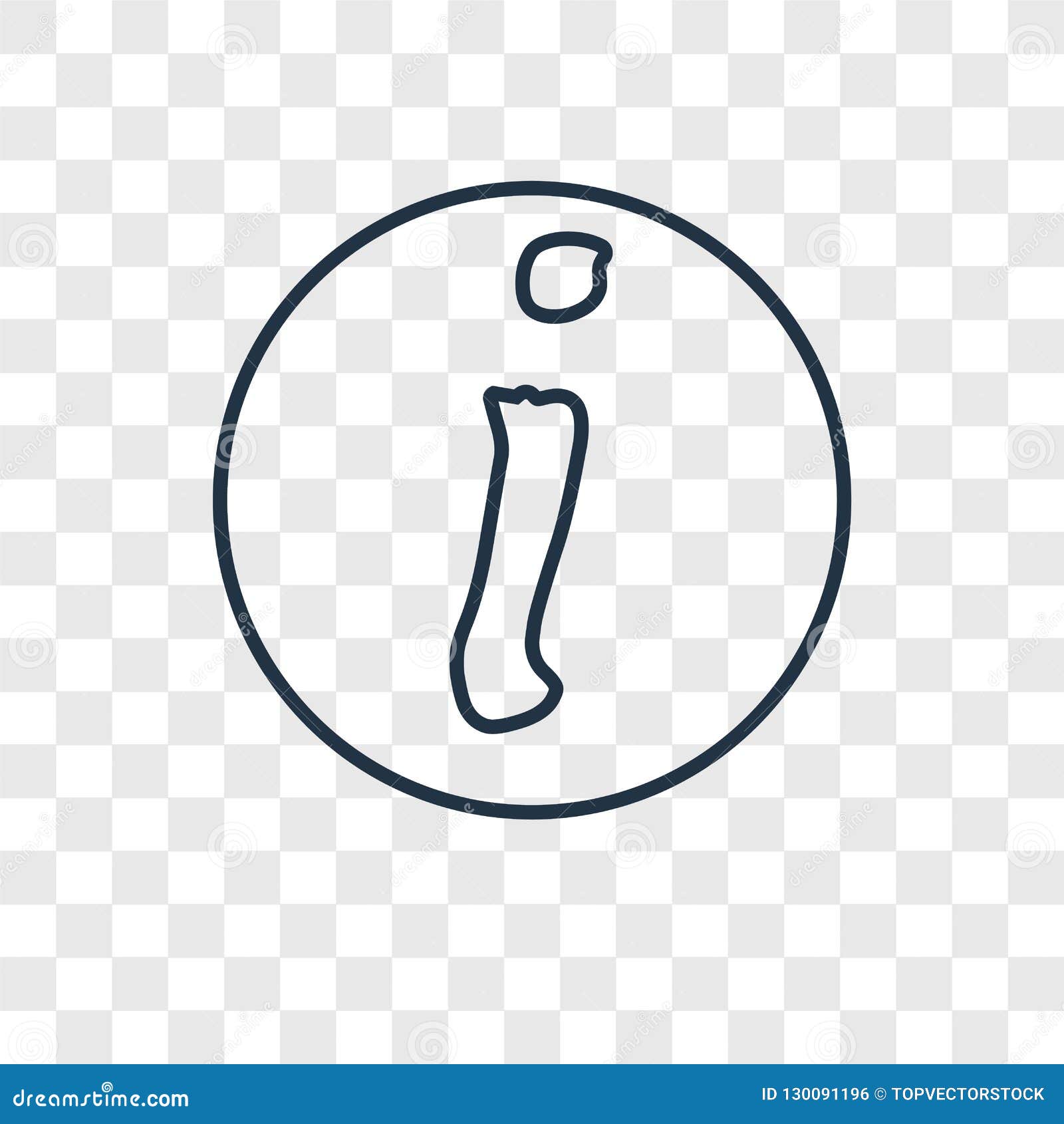 Info Concept Vector Linear Icon Isolated on Transparent Background ...