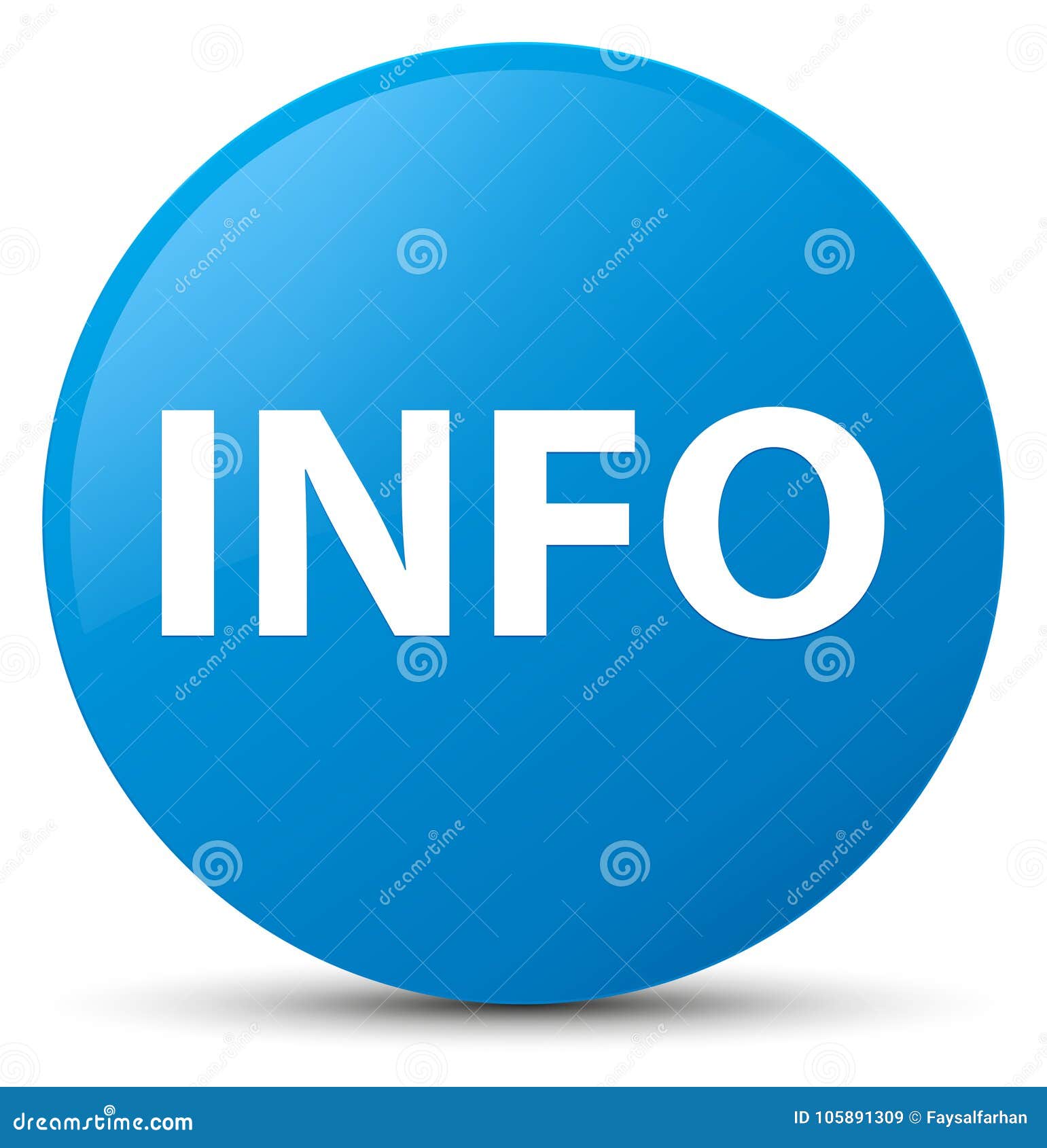 Info Cyan Blue Round Button Stock Illustration - Illustration of info ...