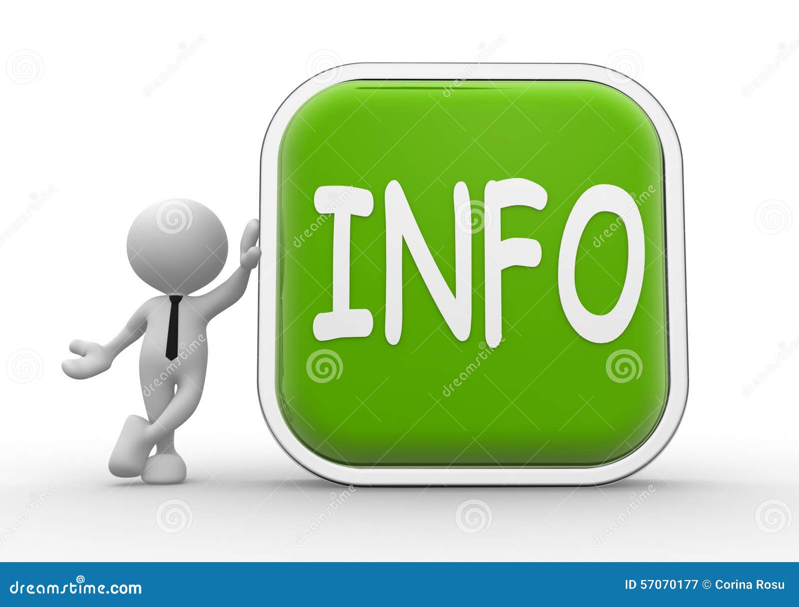 Info stock illustration. Illustration of puppet, push - 57070177