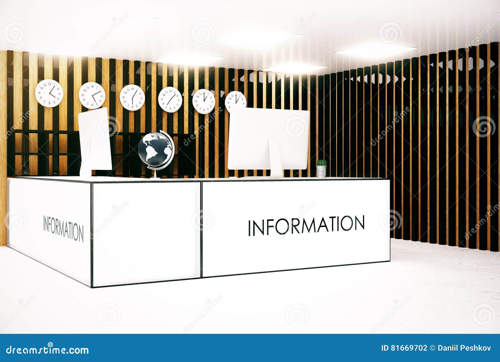 Info desk side stock illustration. Illustration of desk - 81669702