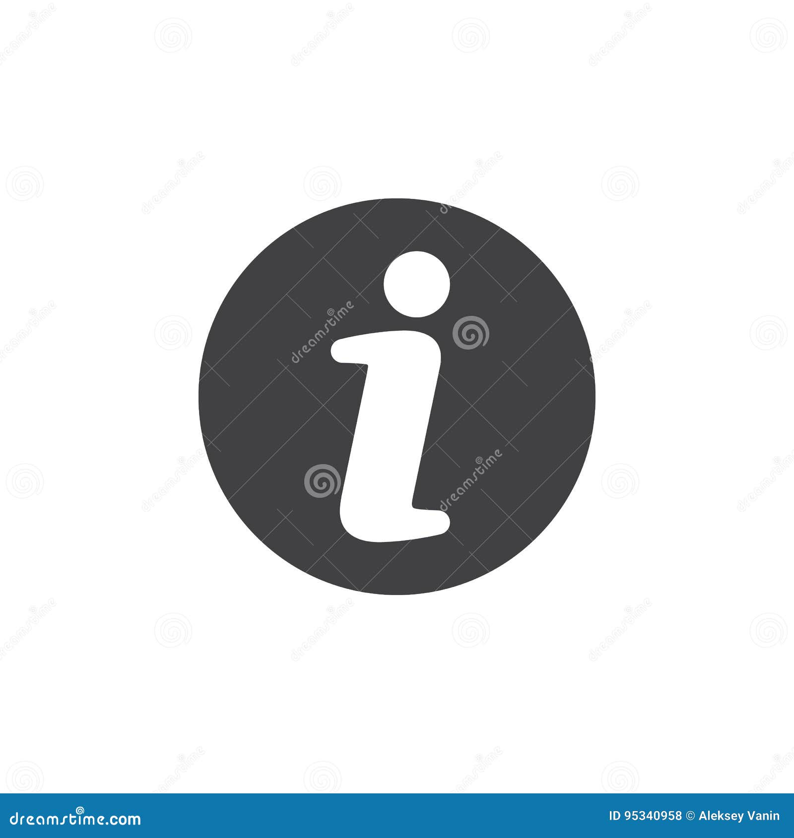 Info Flat Icon. Round Simple Button, Circular Vector Sign Stock Vector ...