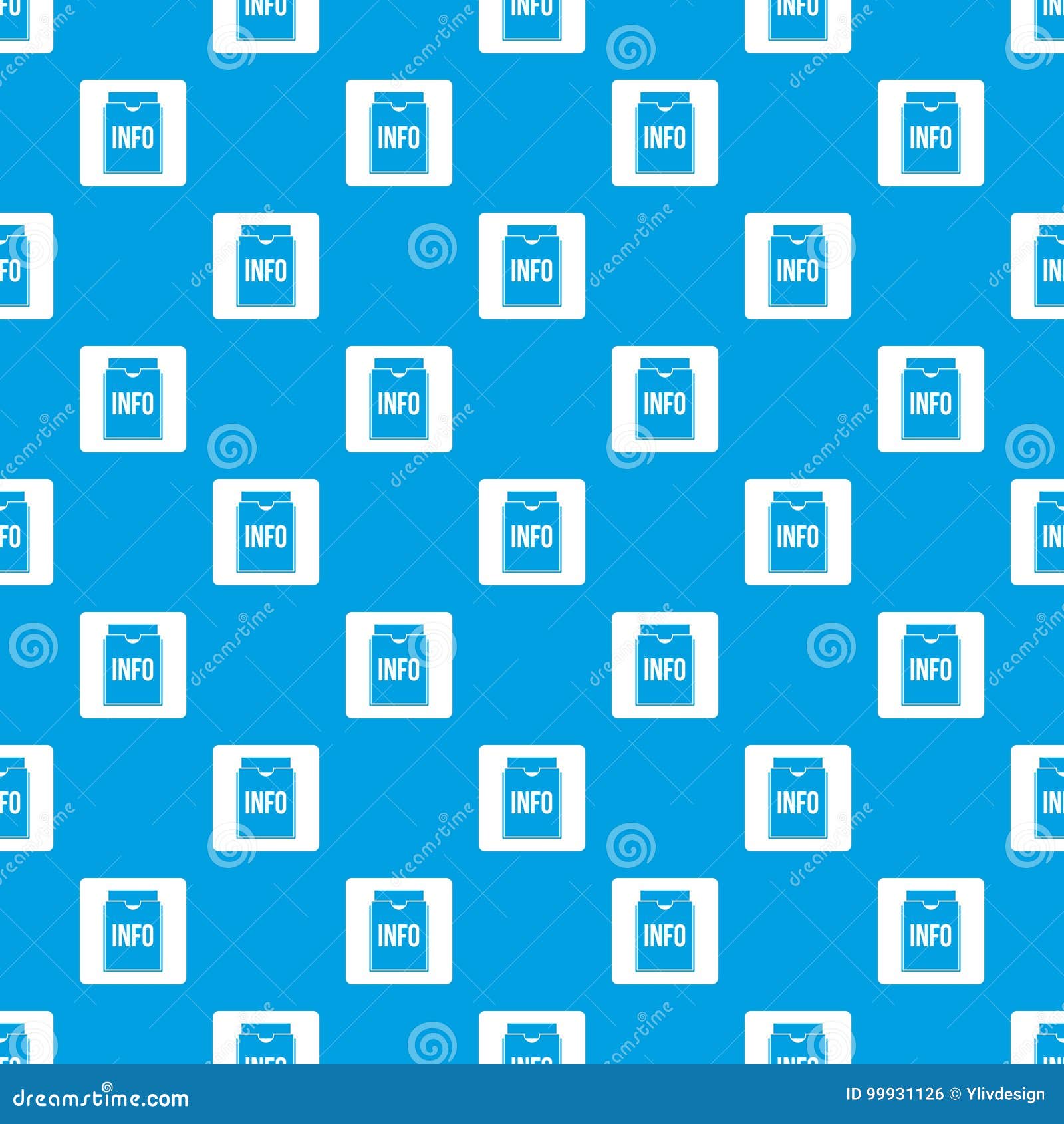 Info Folder Pattern Seamless Blue Stock Vector - Illustration of object ...