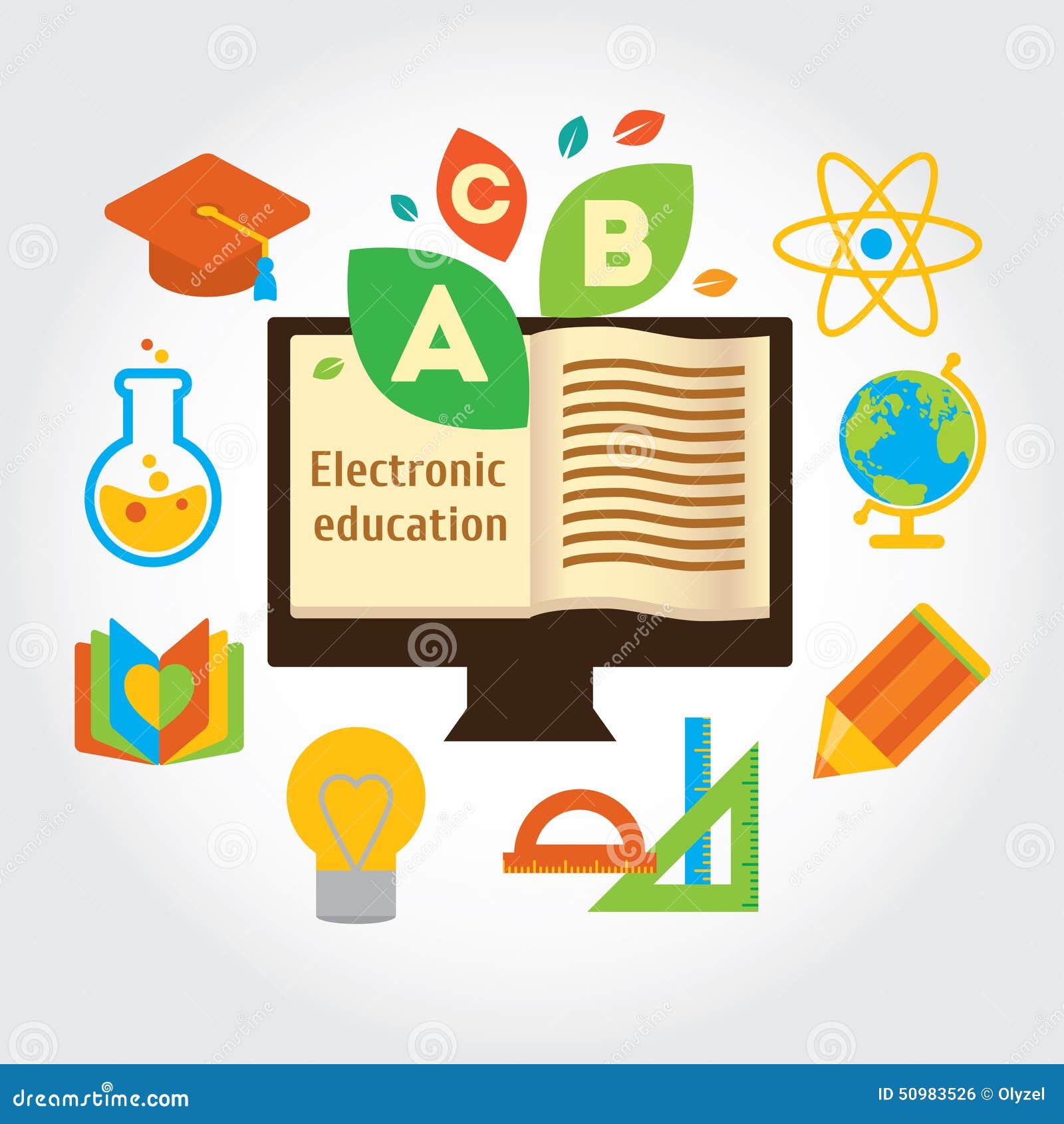 Info Grafic about Electronic Education and Science. Stock Illustration ...