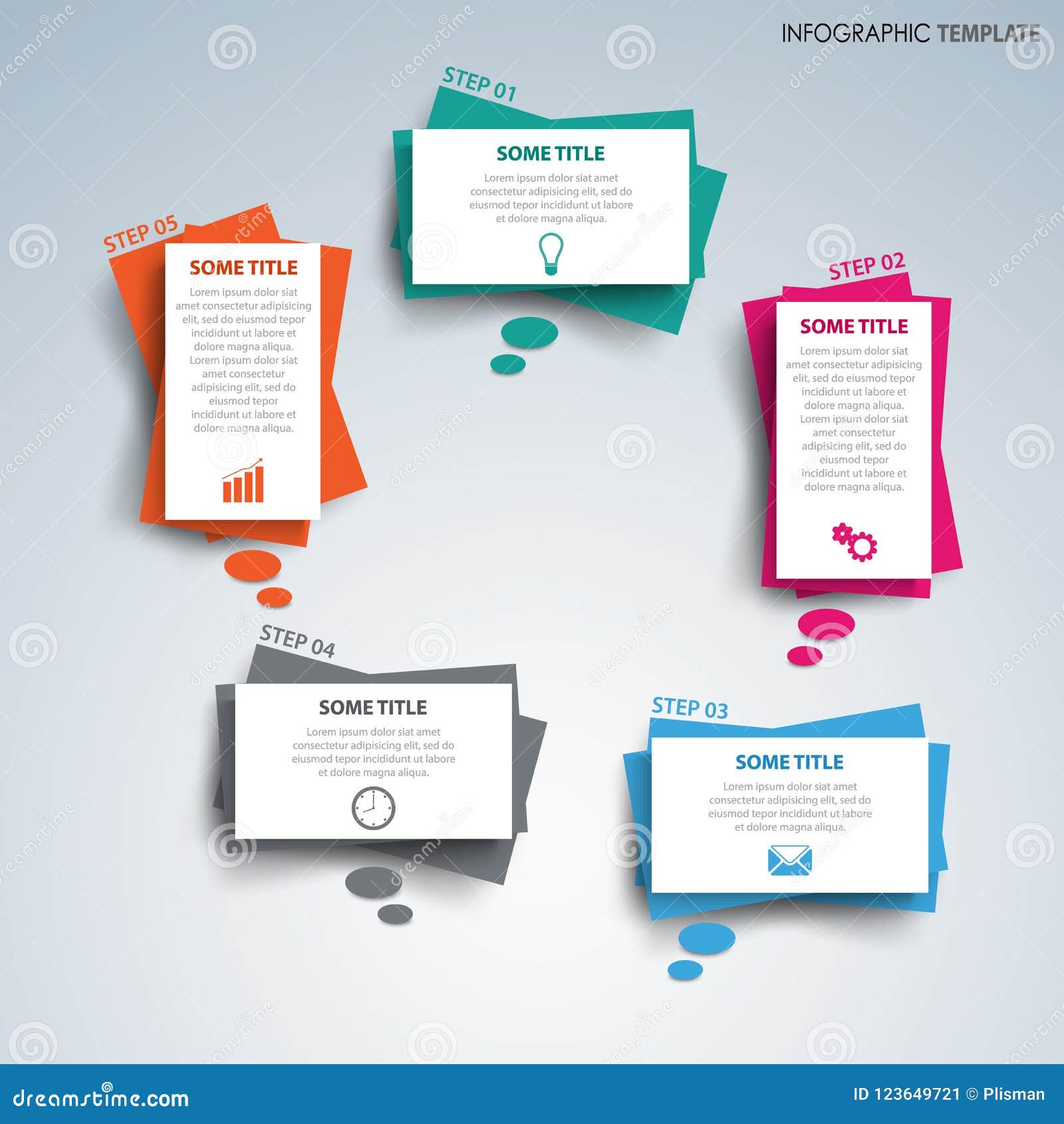 Info Graphic with Abstract Design Dialog Bubbles Stock Vector ...